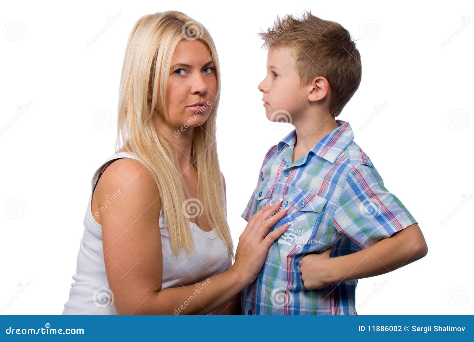 Not scold me, Mom stock photo. Image of protective, wailful - 11886002