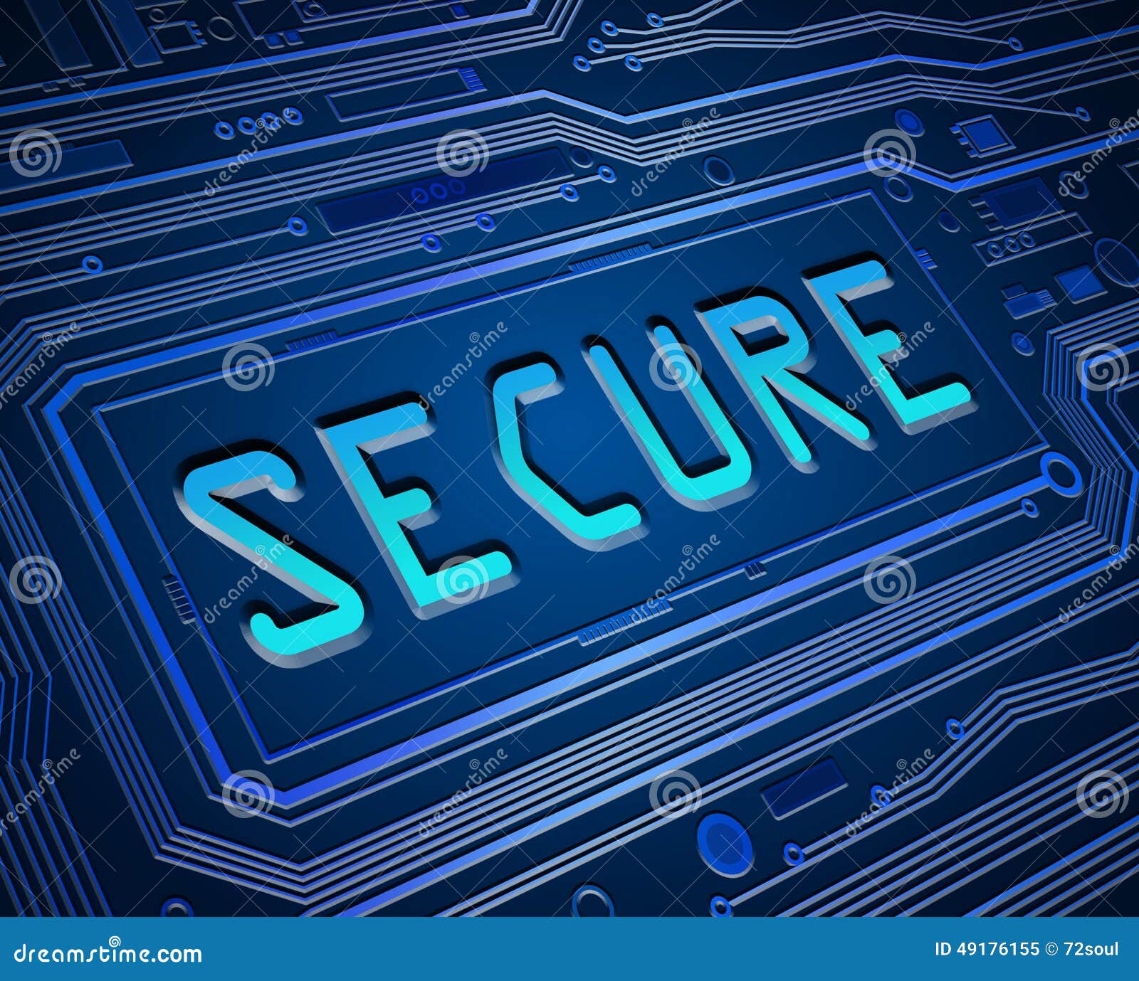 Not secure concept. stock illustration. Illustration of concept - 49176155