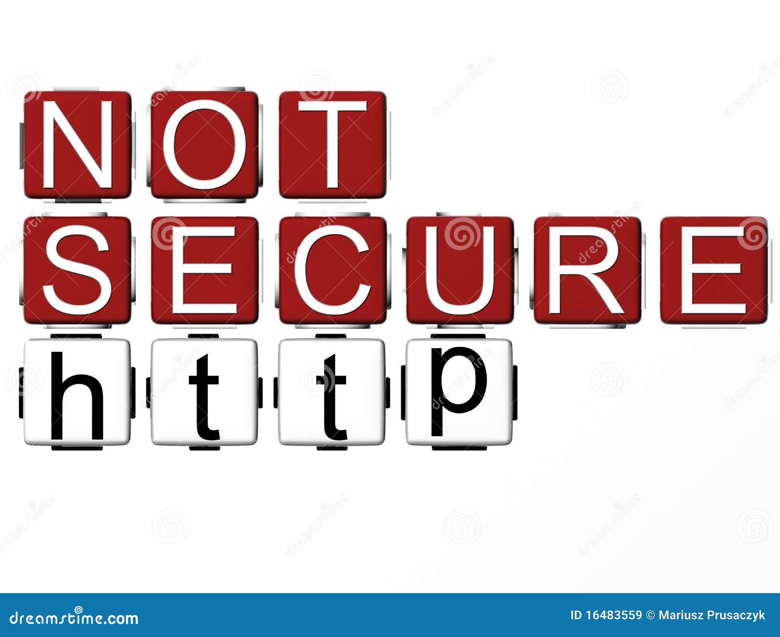 Not Secure Site http stock illustration. Illustration of crossword ...