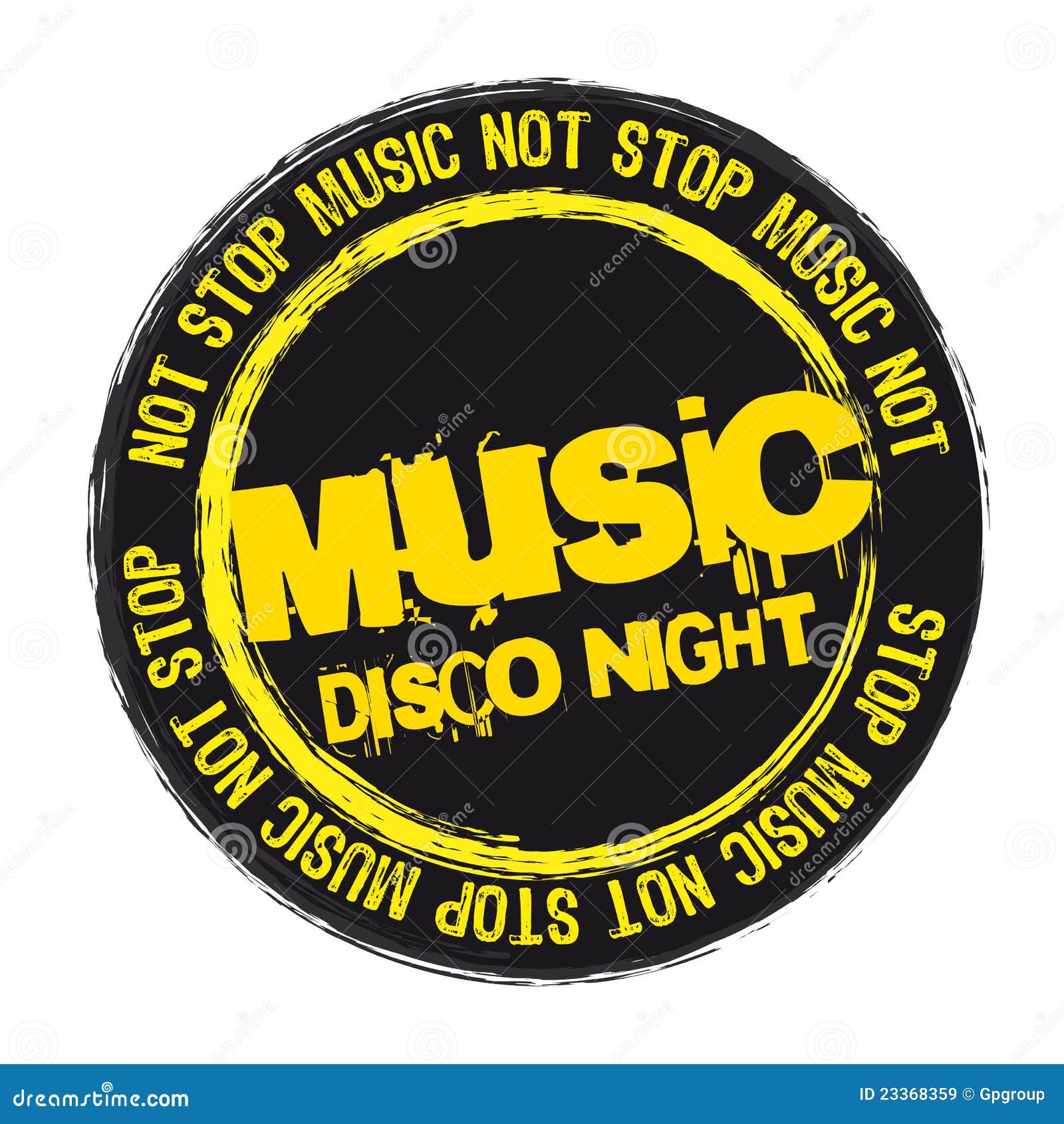 Non Stop Music Calligraphy Hand Lettering Isolated On White. Karaoke ...