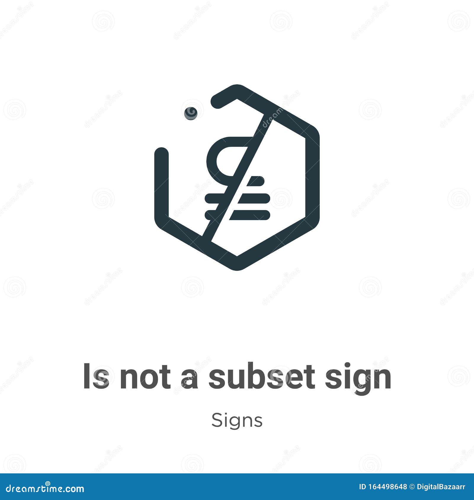 Is A Subset Of Symbol Vector Icon On White Background Flat Vector Is A