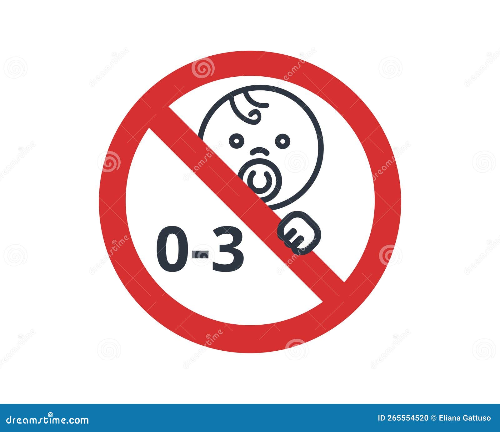 Not Suitable for Children Under 3 Years Old Symbol. Stock Vector ...