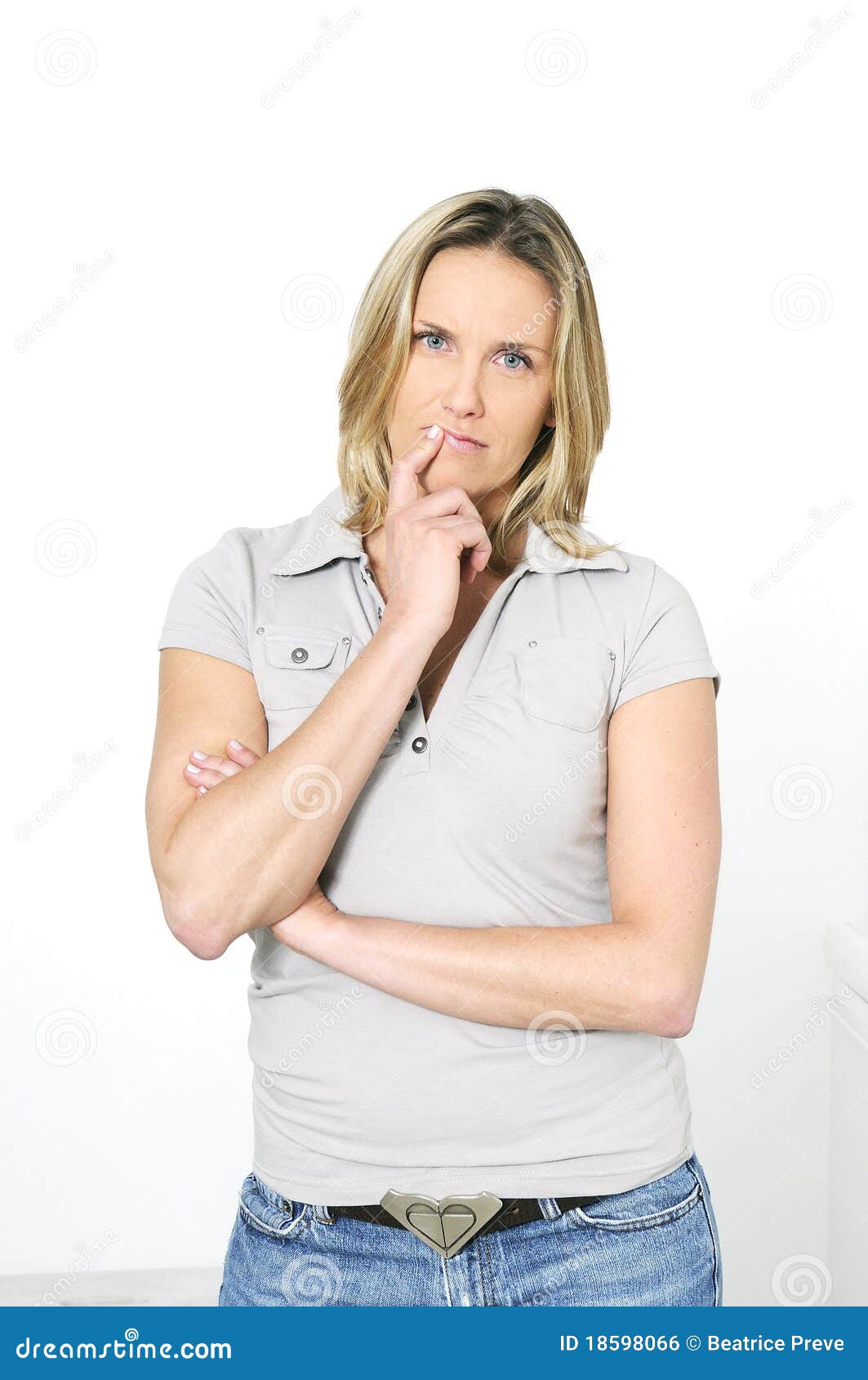 Not sure stock photo. Image of anxiety, pensive, blue - 18598066