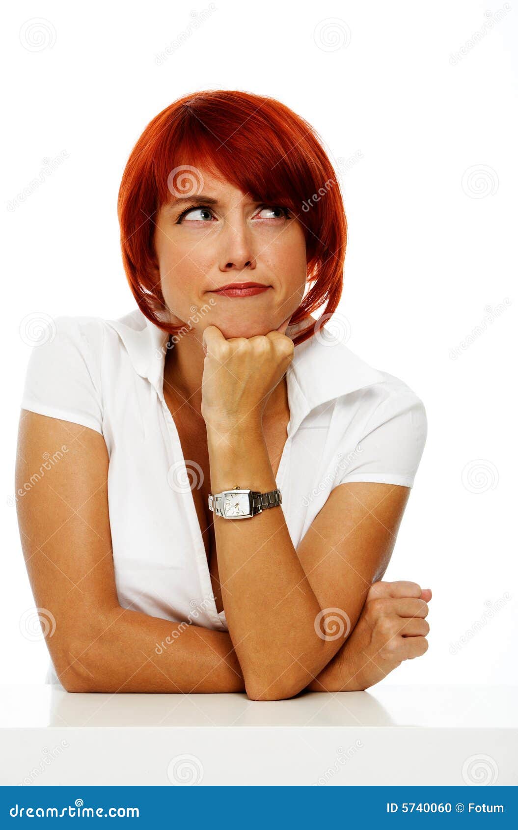 Not sure stock photo. Image of orange, cheerful, confident - 5740060