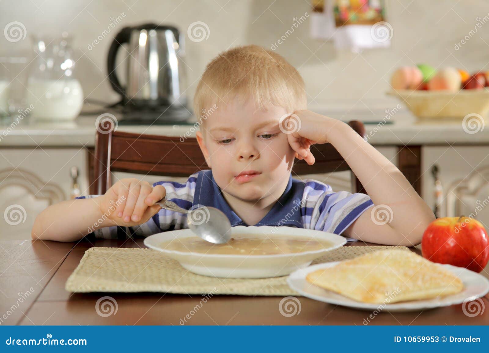 Not a tasty dinner stock image. Image of youth, little - 10659953