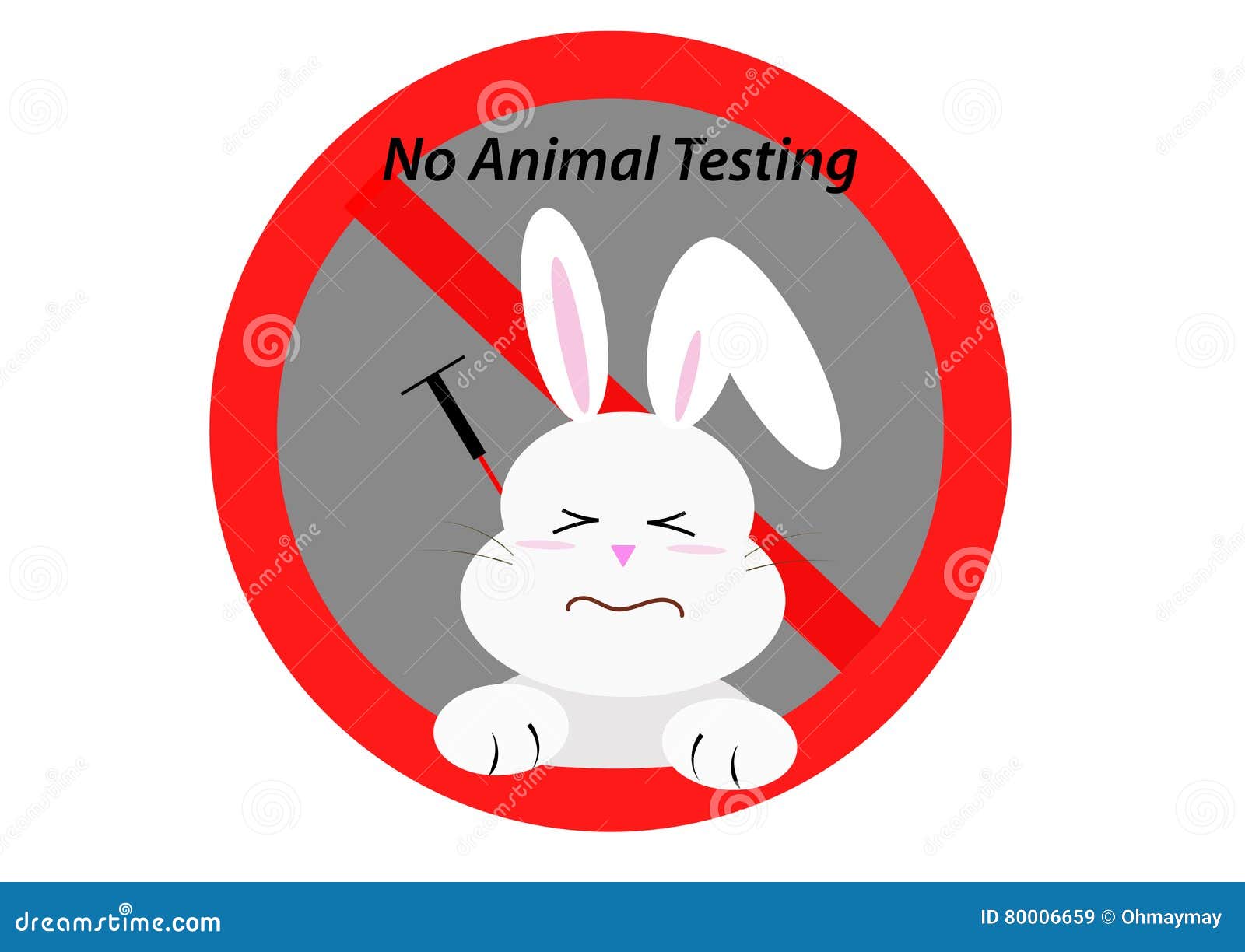 Not Tested on Animal Concept Stock Vector - Illustration of clinical ...