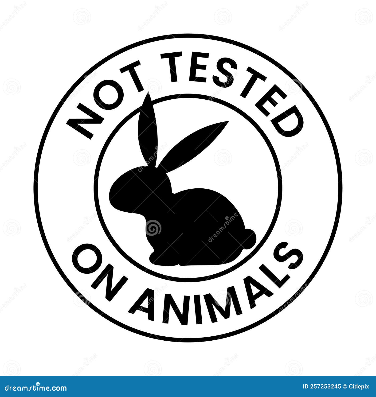 Not Tested on Animals Illustration 1 Stock Vector - Illustration of ...