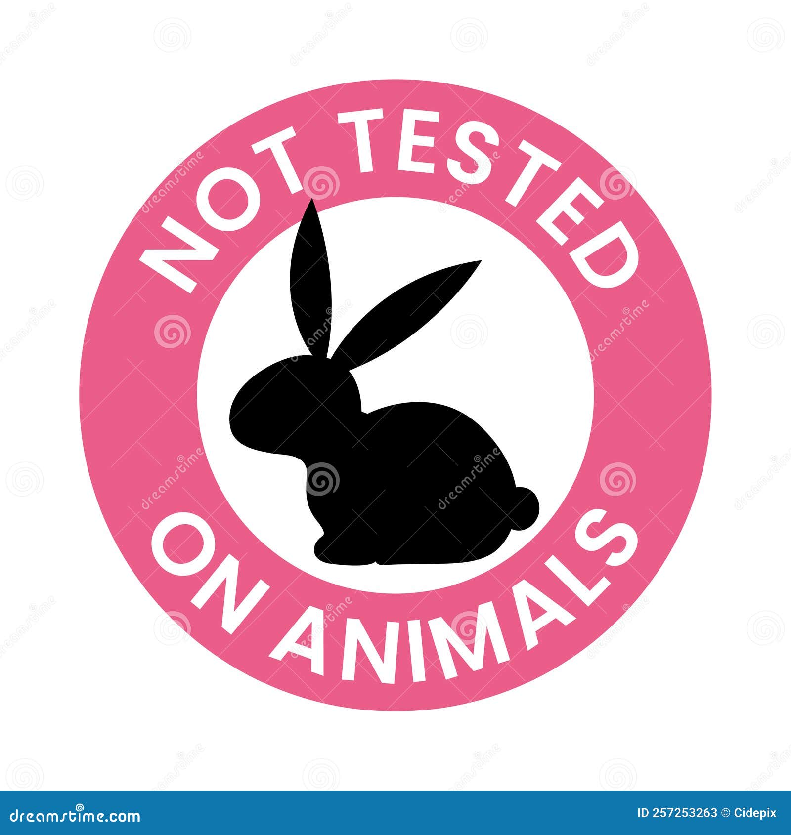 Not Tested on Animals Illustration 3 Stock Vector - Illustration of ...