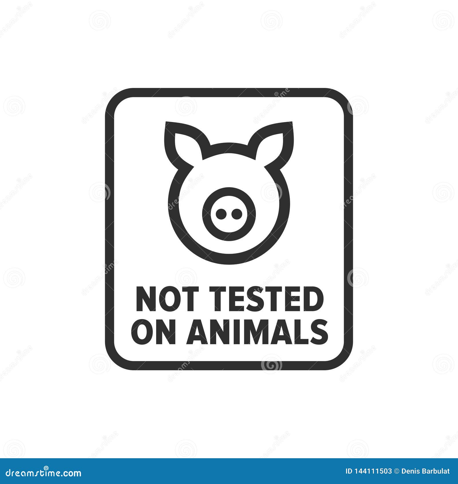 Not Tested in Animals Symbol Stock Vector - Illustration of cosmetics ...