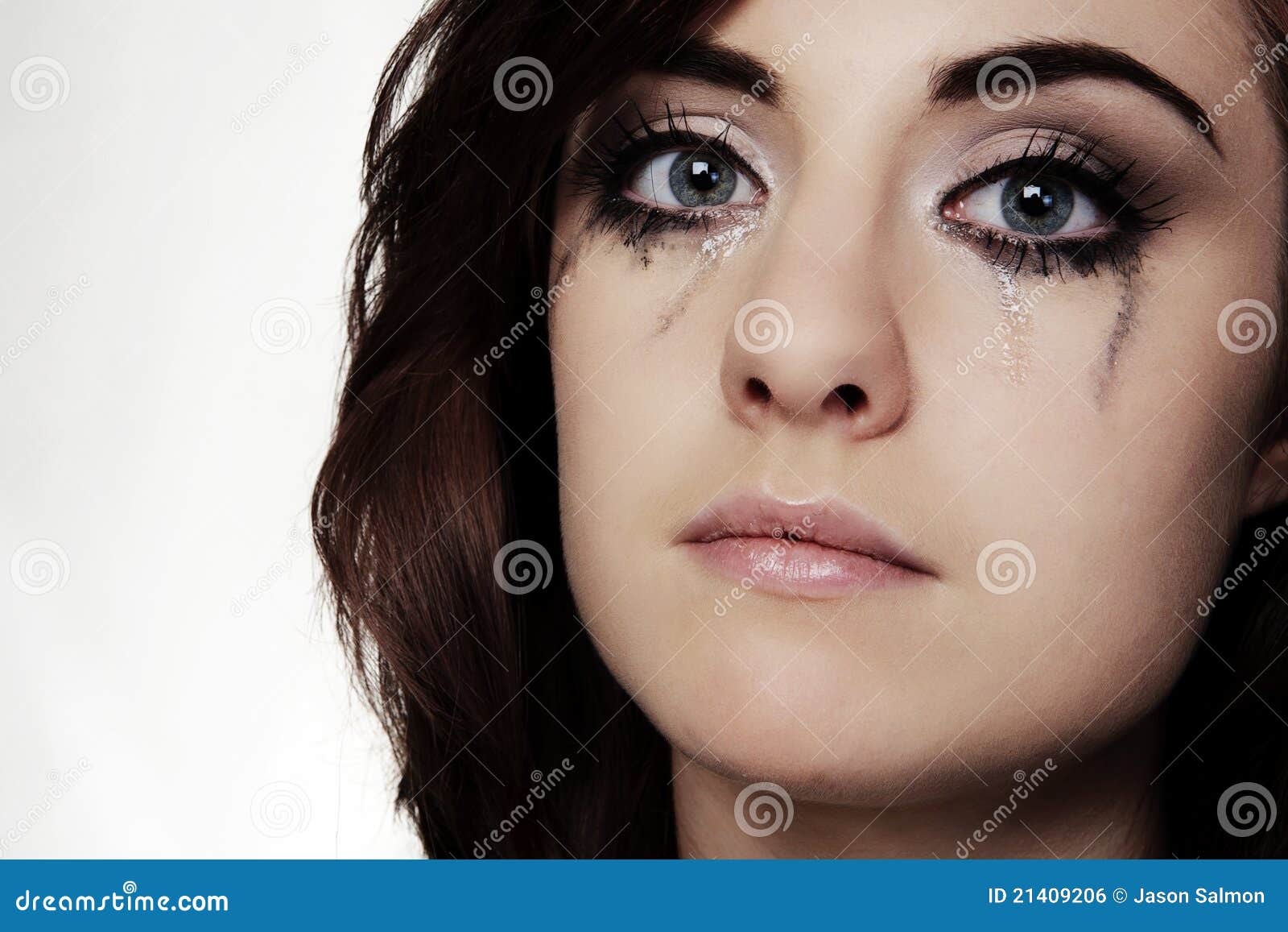 Not to happy stock photo. Image of female, dark, eyes - 21409206