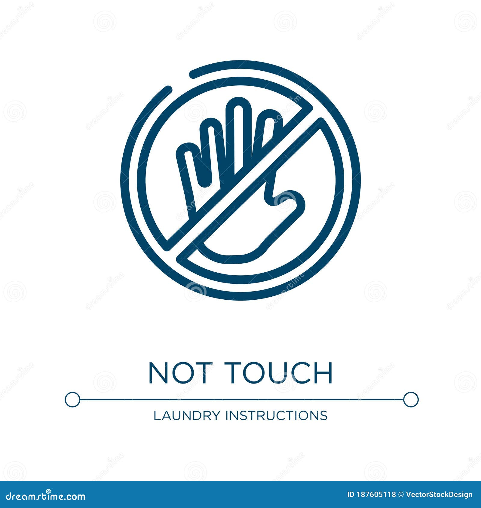 Not Touch Icon. Linear Vector Illustration from Safety Collection ...
