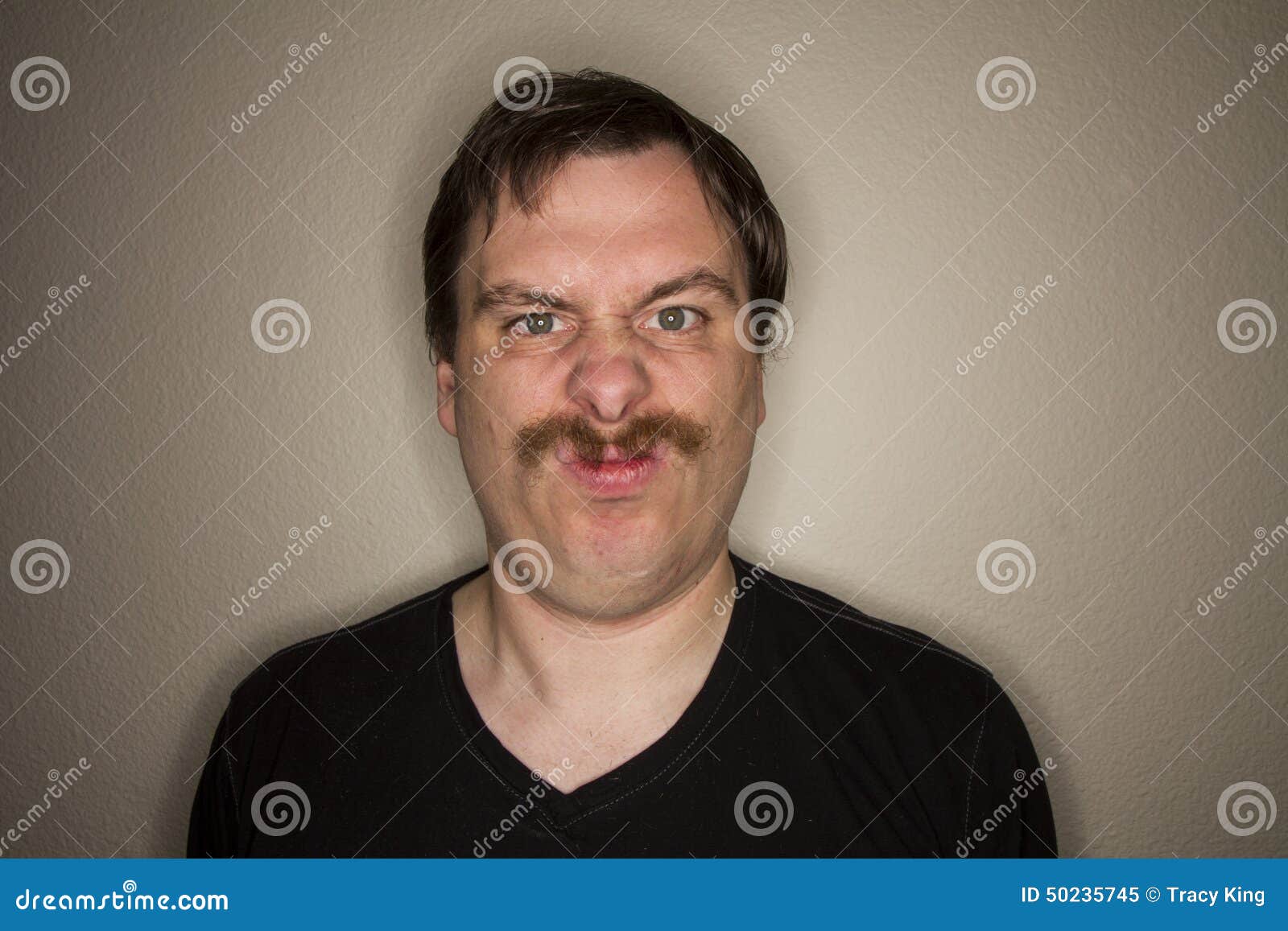 Not Very Happy at Something Stock Image - Image of humor, disgust: 50235745