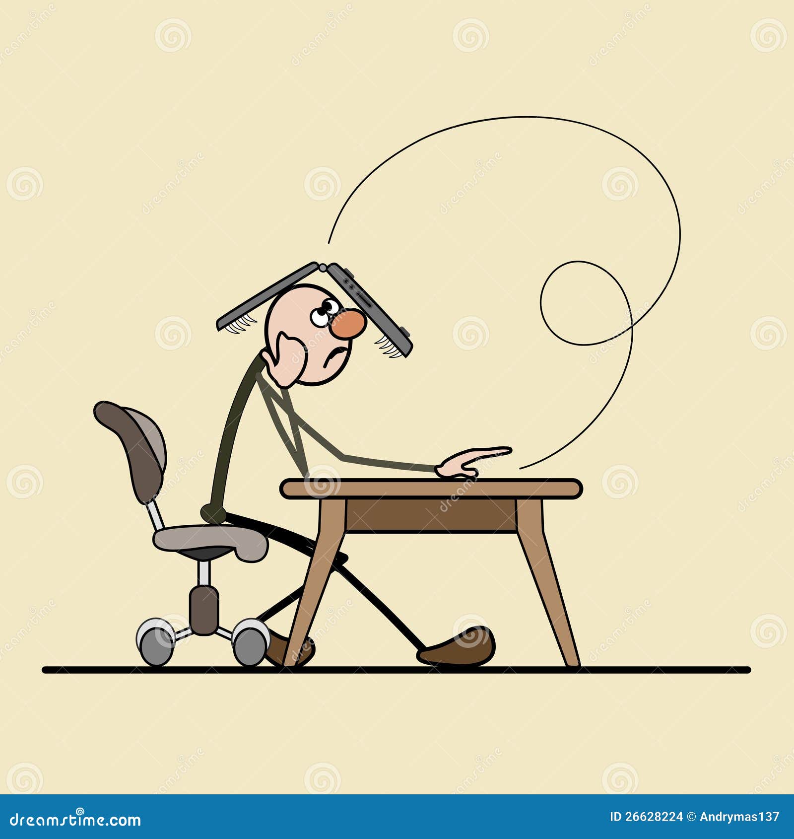 Not Work without Rest. Even a Computer Attack Stock Vector ...