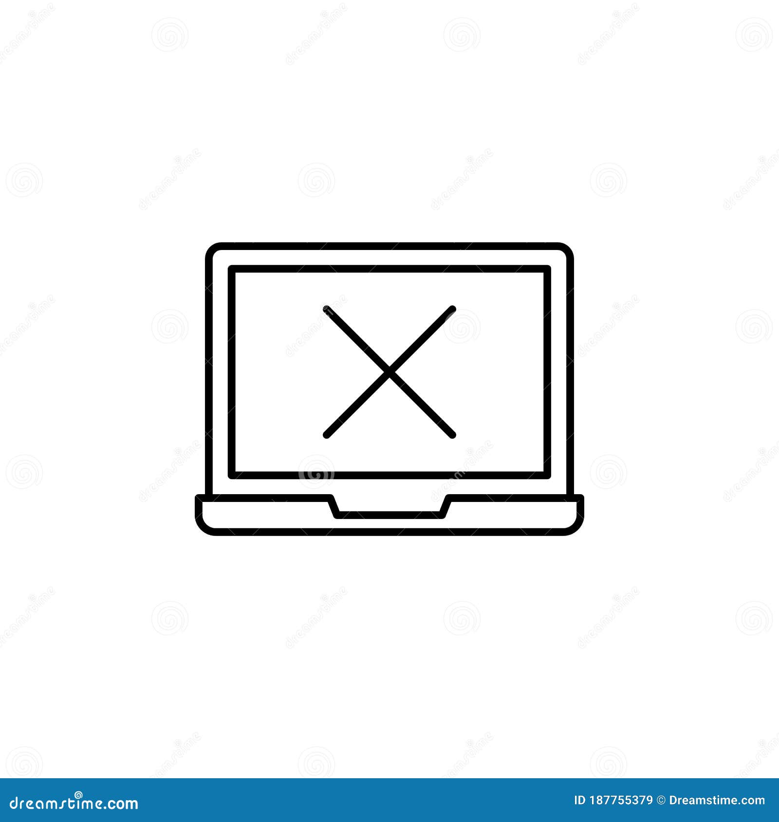 Not Working Laptop Icon. Element of Data Security Icon for Mobile ...