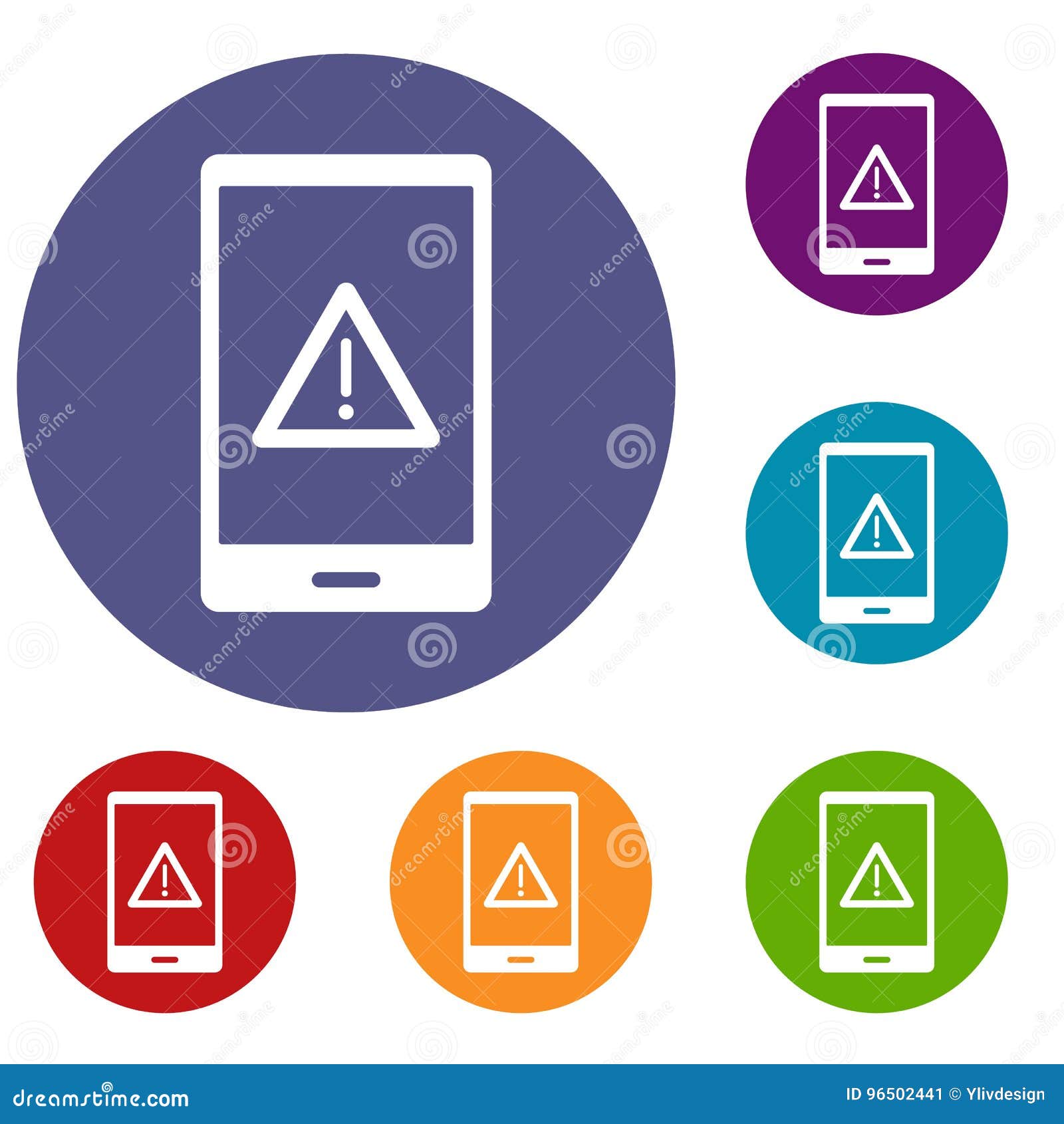 Not Working Phone Icons Set Stock Vector - Illustration of modern, deny ...