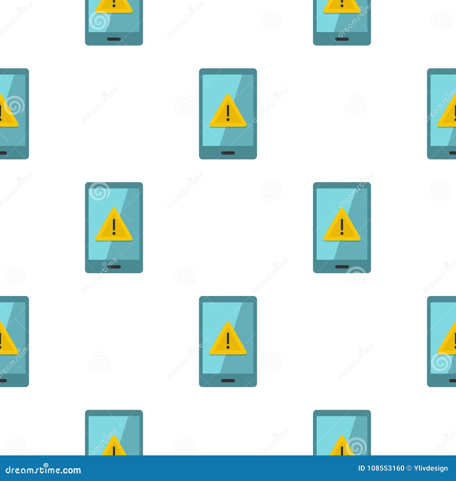 Not Working Phone Pattern Seamless Stock Vector - Illustration of ...