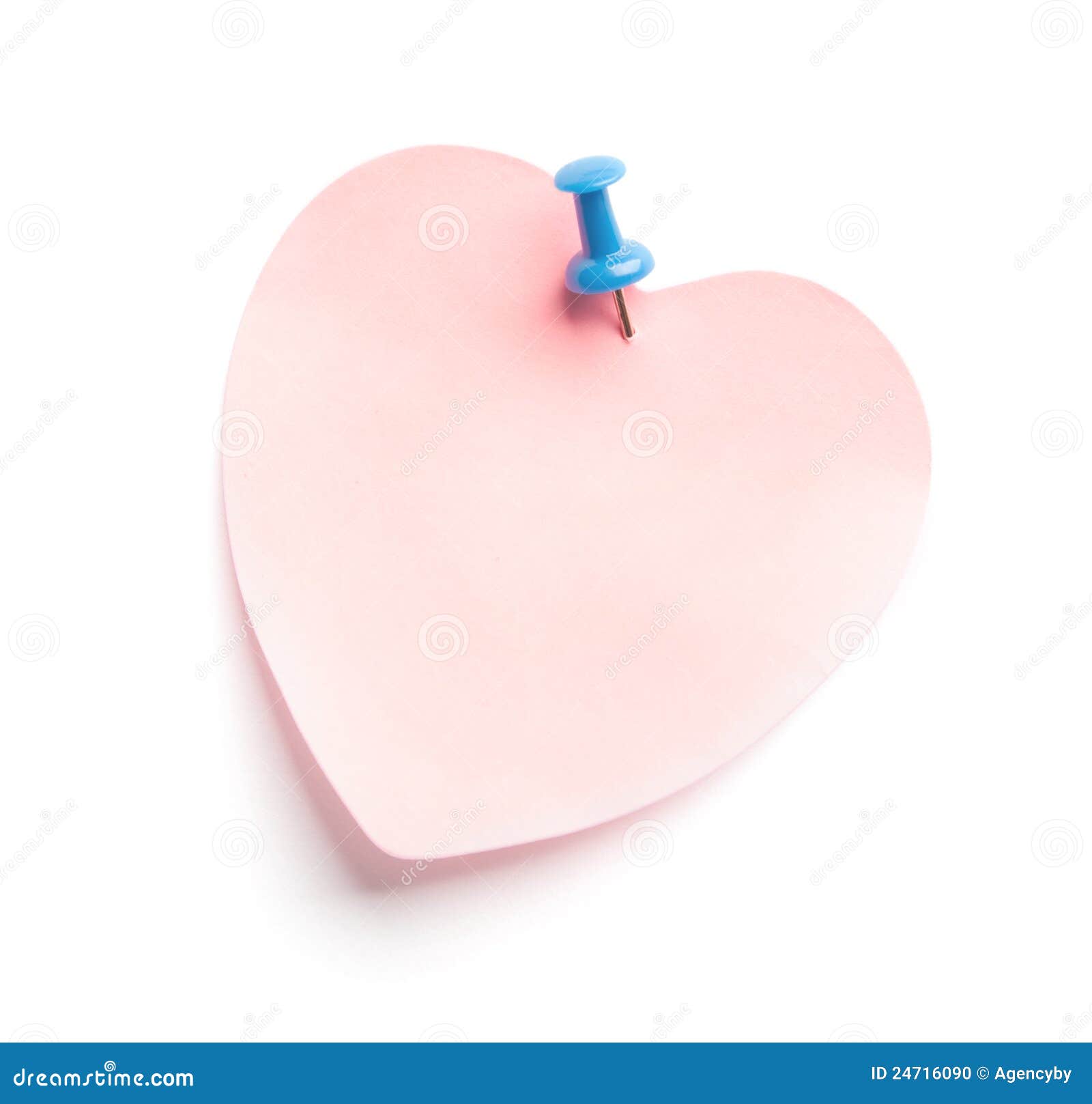 Nota Adhesiva En Forma De Corazón Foto de archivo - Imagen de documento ...