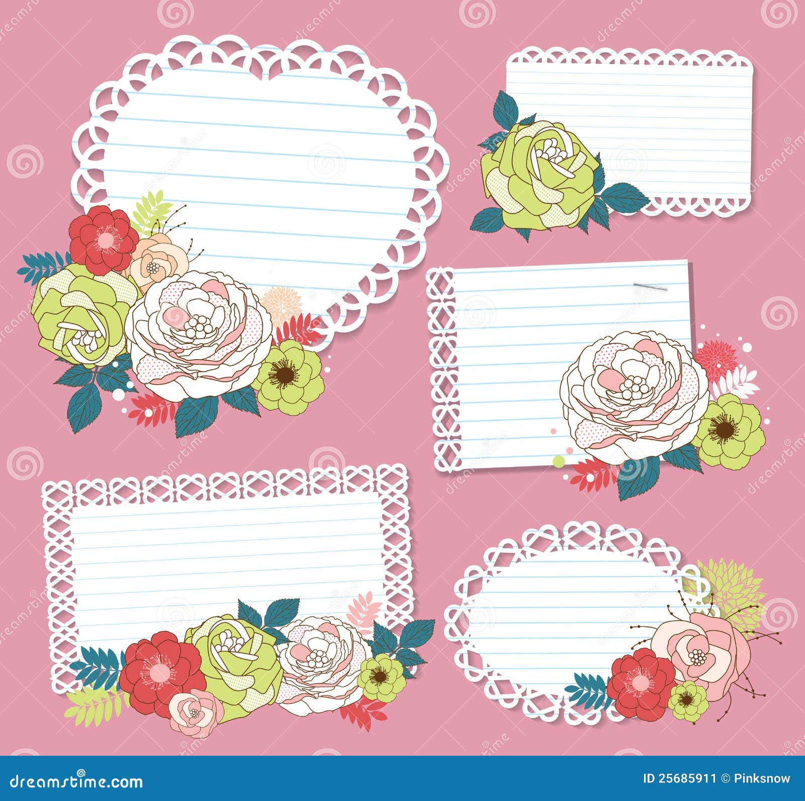 Nota de la flor ilustración del vector. Ilustración de scrapbook - 25685911