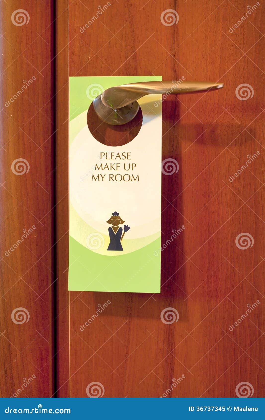 Nota De La Puerta Del Hotel Imagen de archivo - Imagen de limpio, haga ...