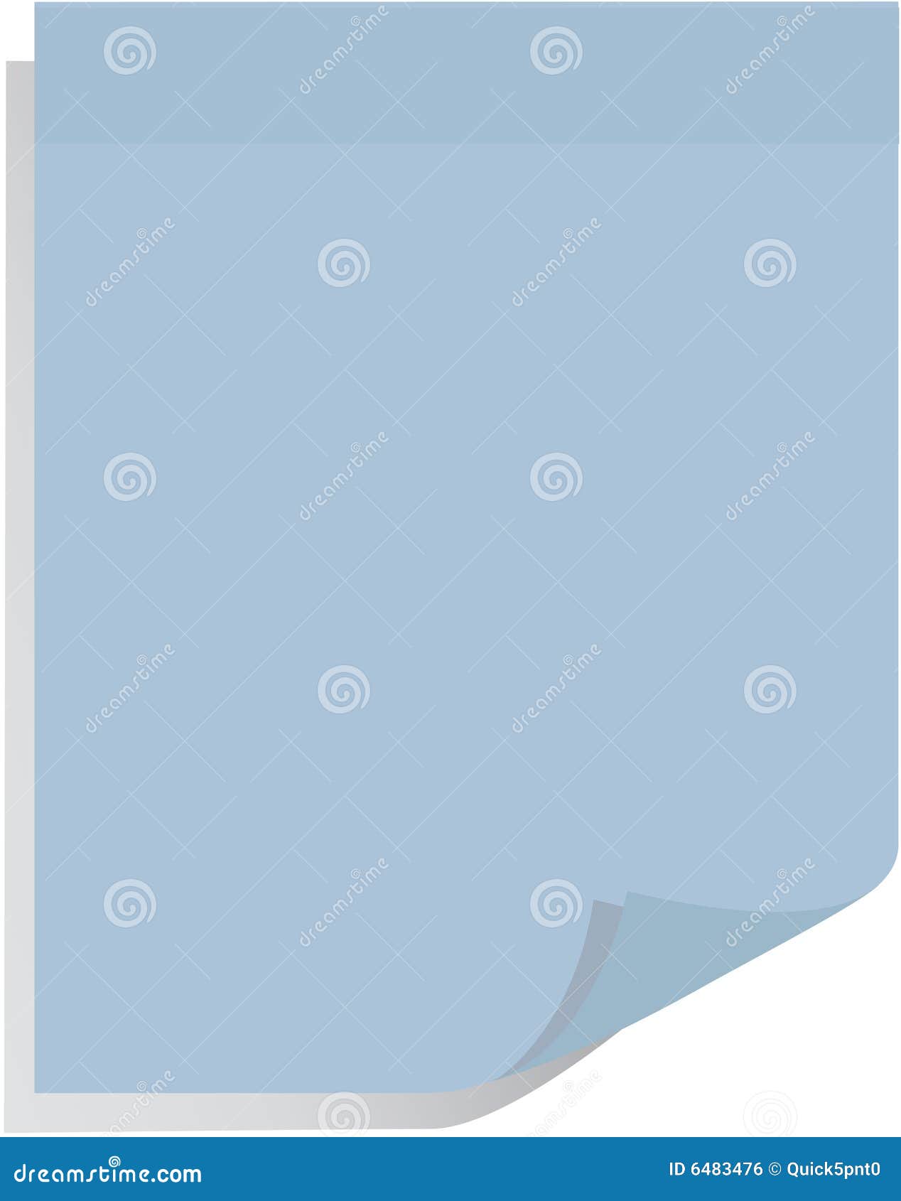 Nota de post-it azul ilustração do vetor. Ilustração de financeiro ...