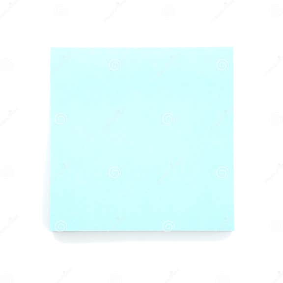 Nota De Post-it Azul En Blanco Imagen de archivo - Imagen de pegajoso ...