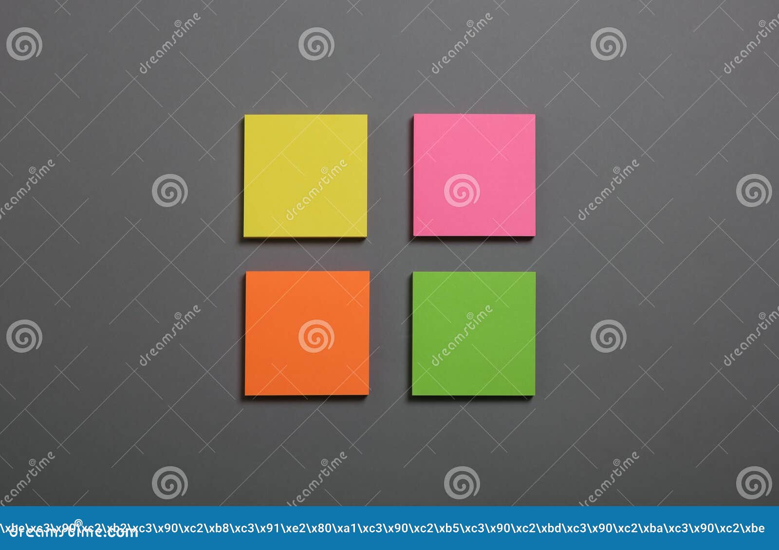 Nota De Post-it De Cuatro Colores Imagen de archivo - Imagen de ...