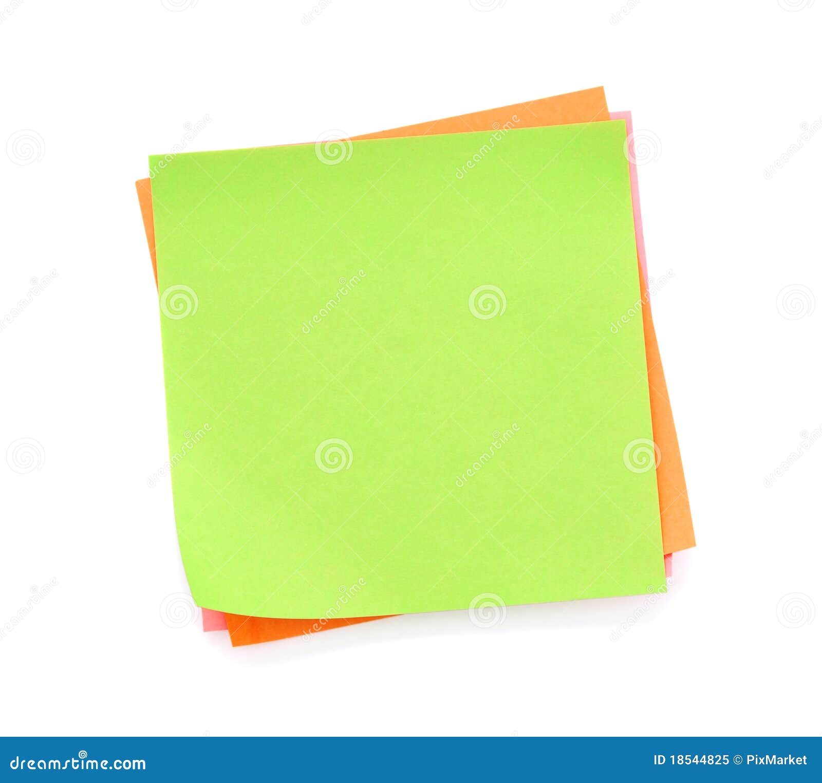 Nota De Post-it Verde En Blanco Imagen de archivo - Imagen de oficina ...