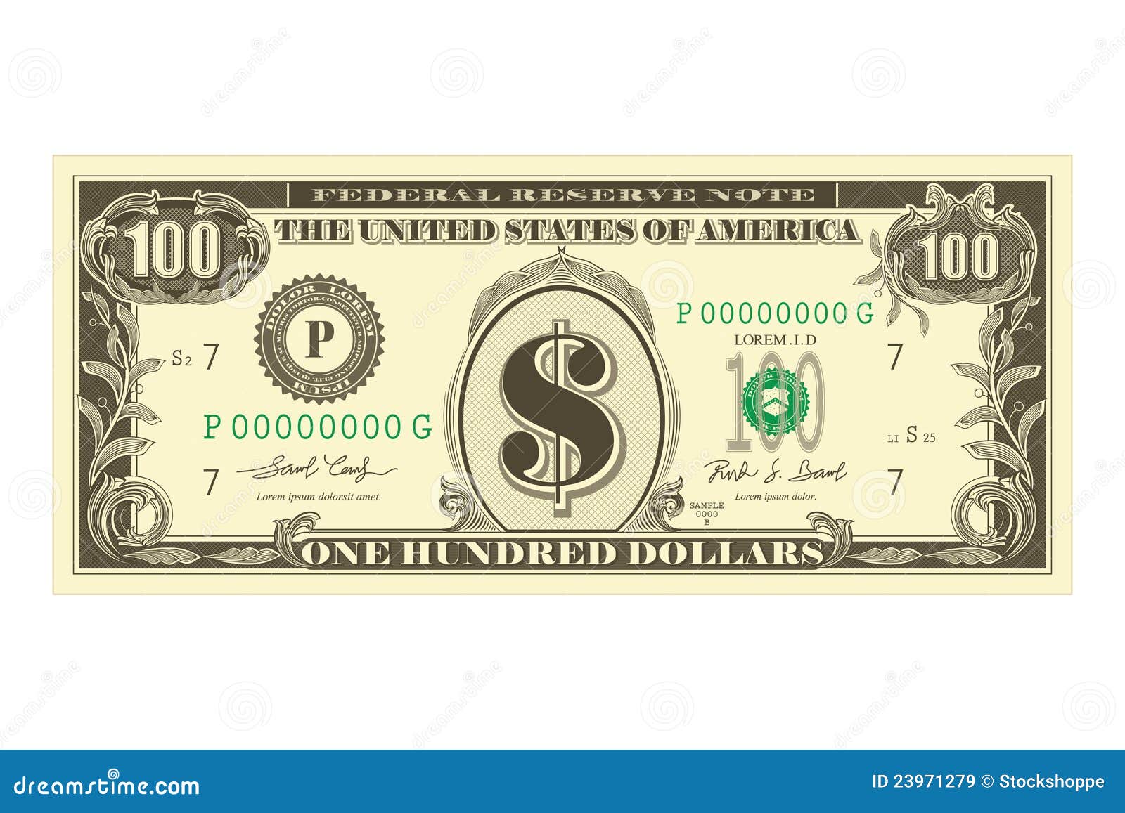 Nota del dollaro illustrazione vettoriale. Illustrazione di finanziario ...