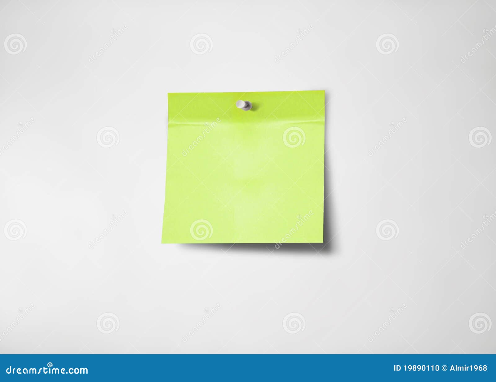 Nota di post-it verde fotografia stock. Immagine di avviso - 19890110