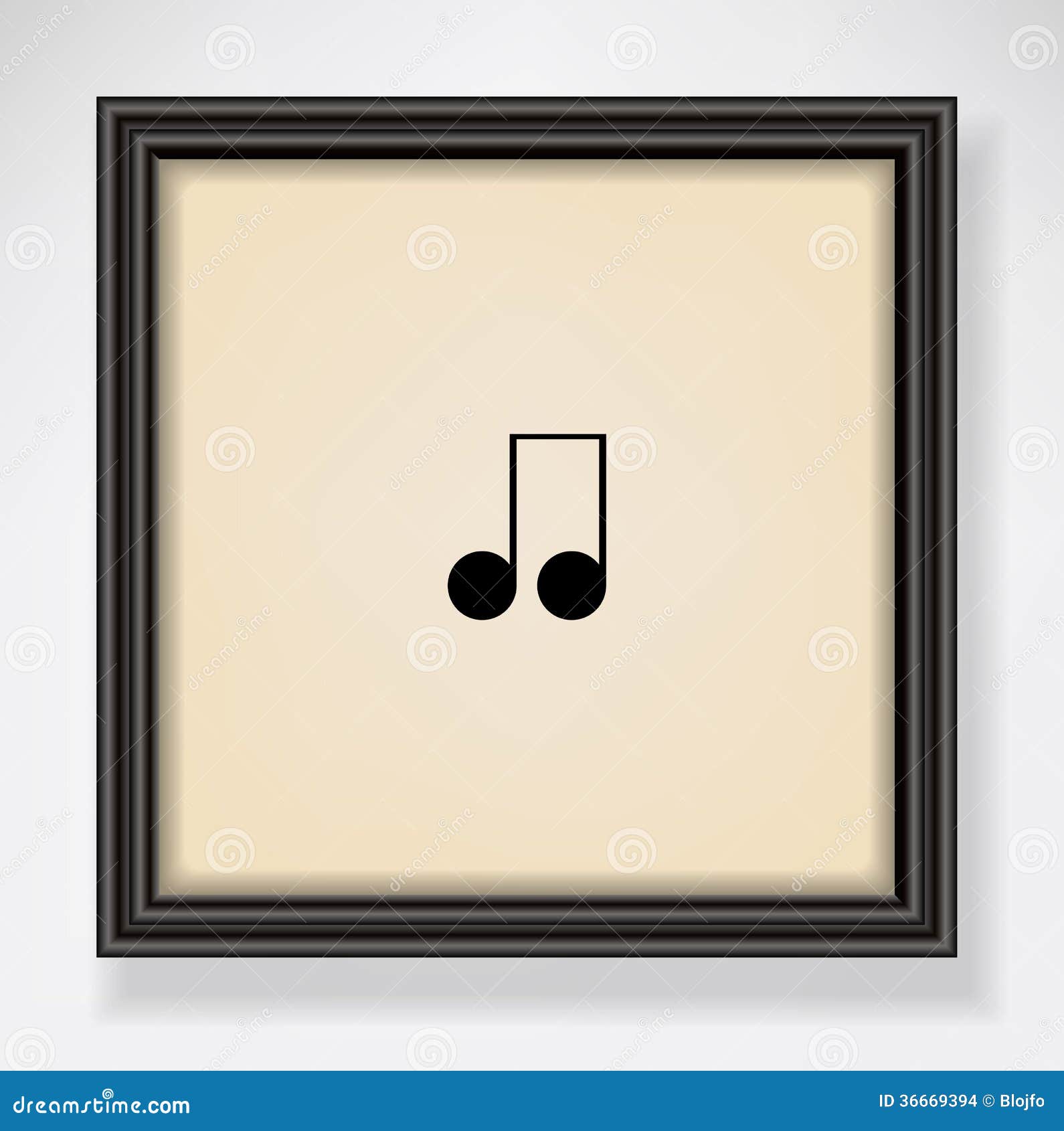 Nota en marco ilustración del vector. Ilustración de nota - 36669394