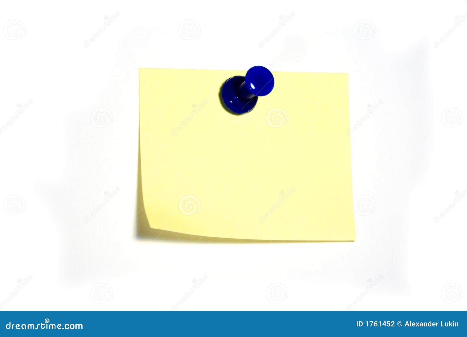 Nota met punaise stock foto. Image of bulletin, hangen - 1761452