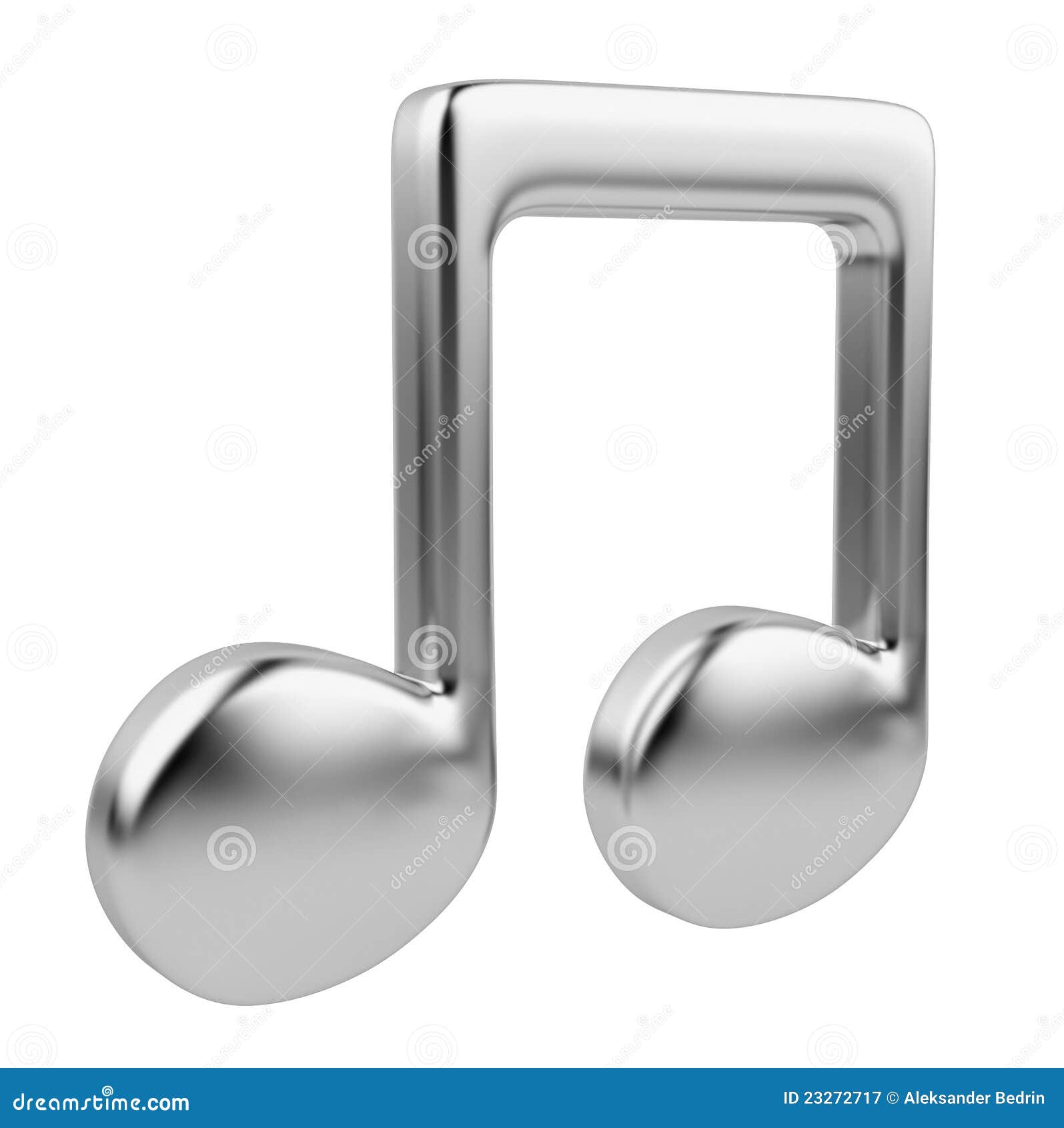 Nota Musical 3D. Icono Aislado Stock de ilustración - Ilustración de ...