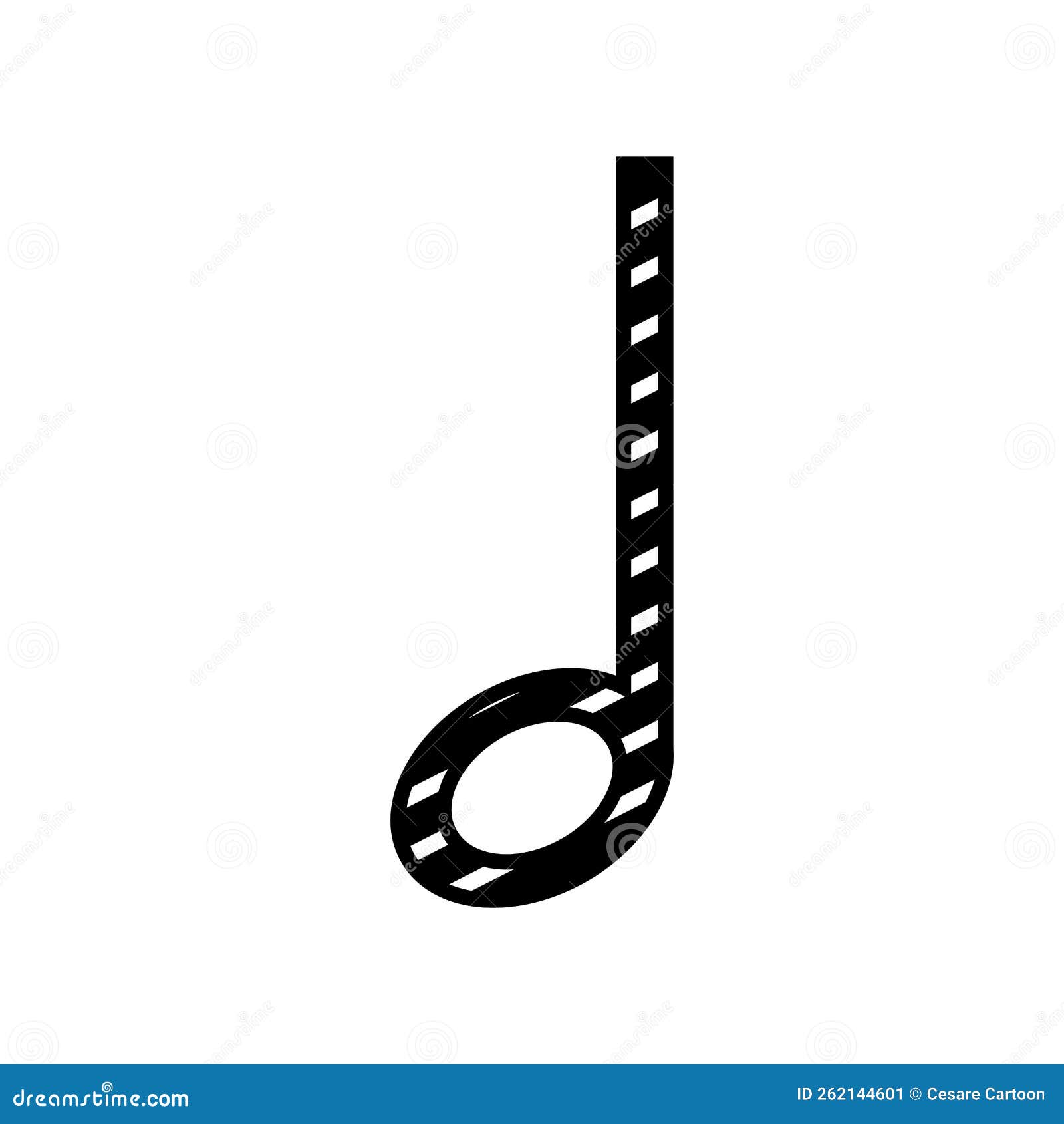 Nota musical tachada ilustración del vector. Ilustración de sencillo ...