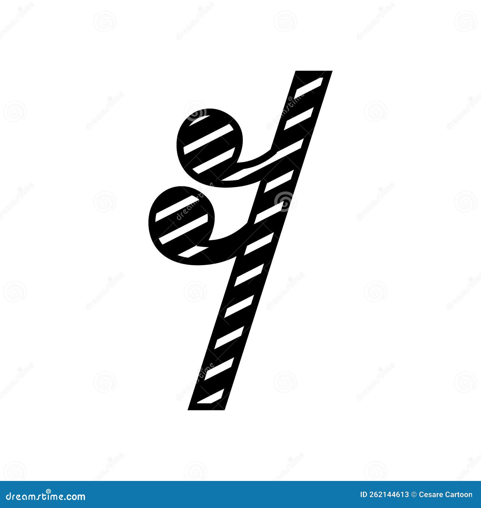 Nota musical tachada ilustración del vector. Ilustración de insignia ...