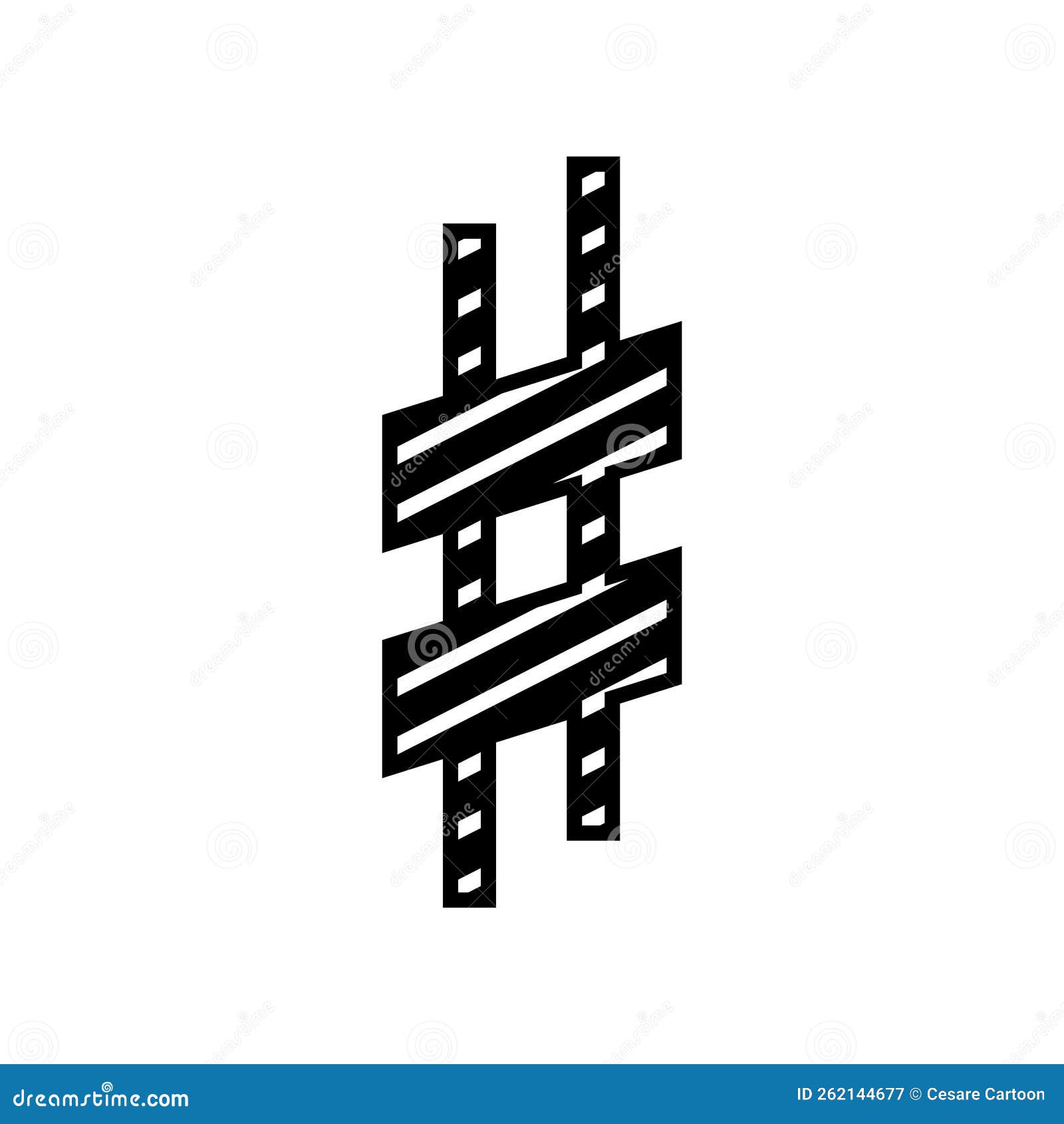 Nota musical tachada ilustración del vector. Ilustración de nota ...