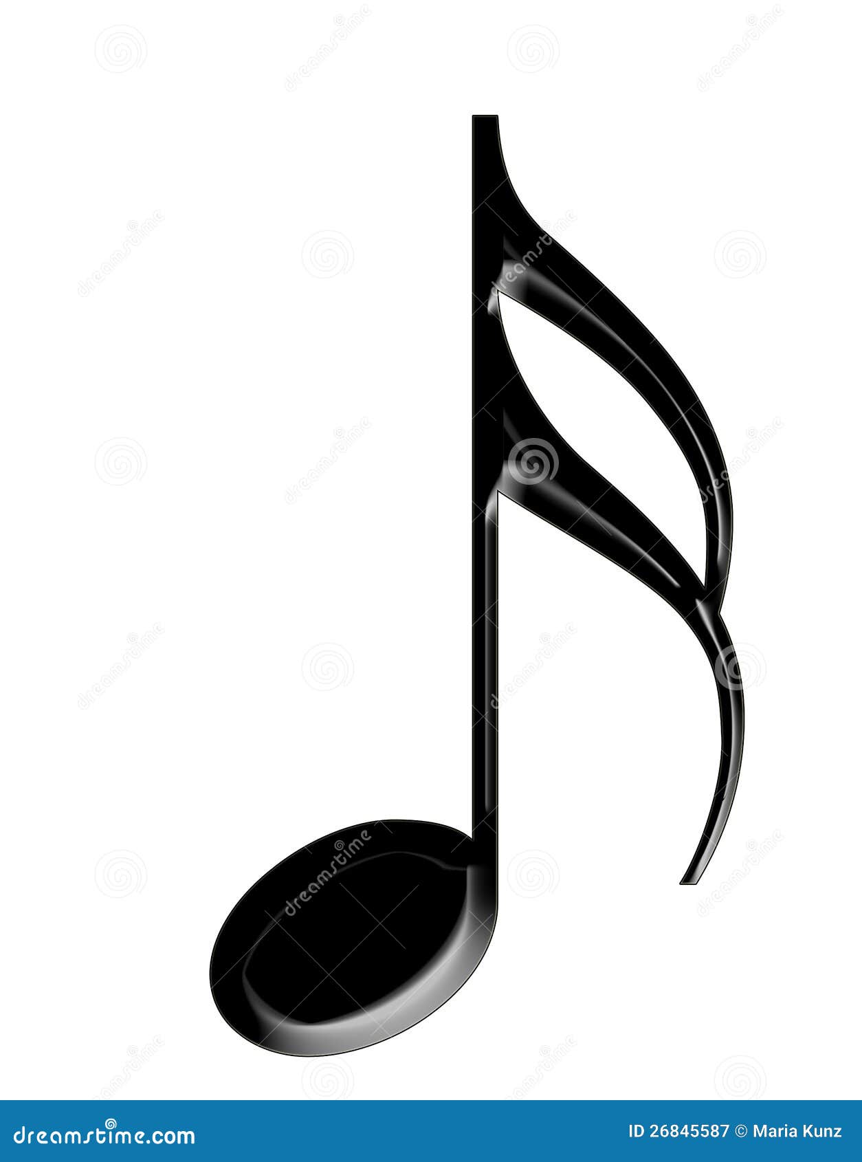 Nota negra de la música stock de ilustración. Ilustración de ...