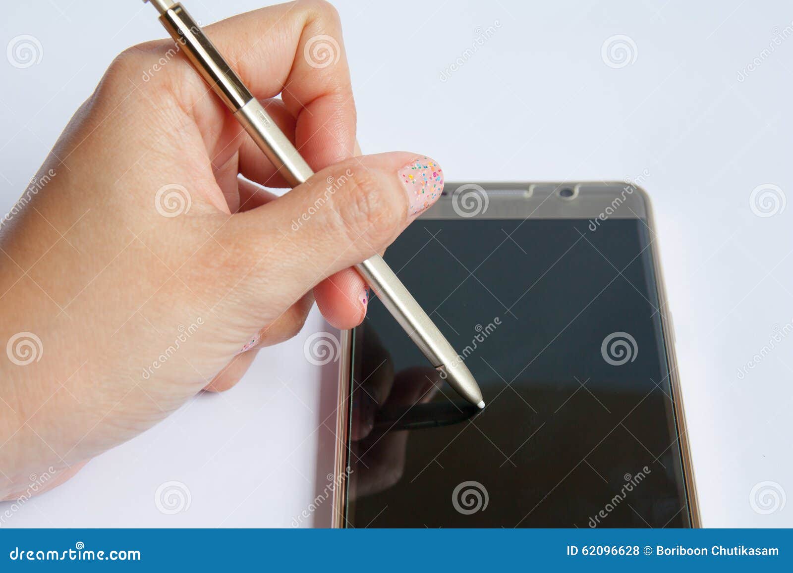 Nota no telefone celular foto de stock. Imagem de nota - 62096628