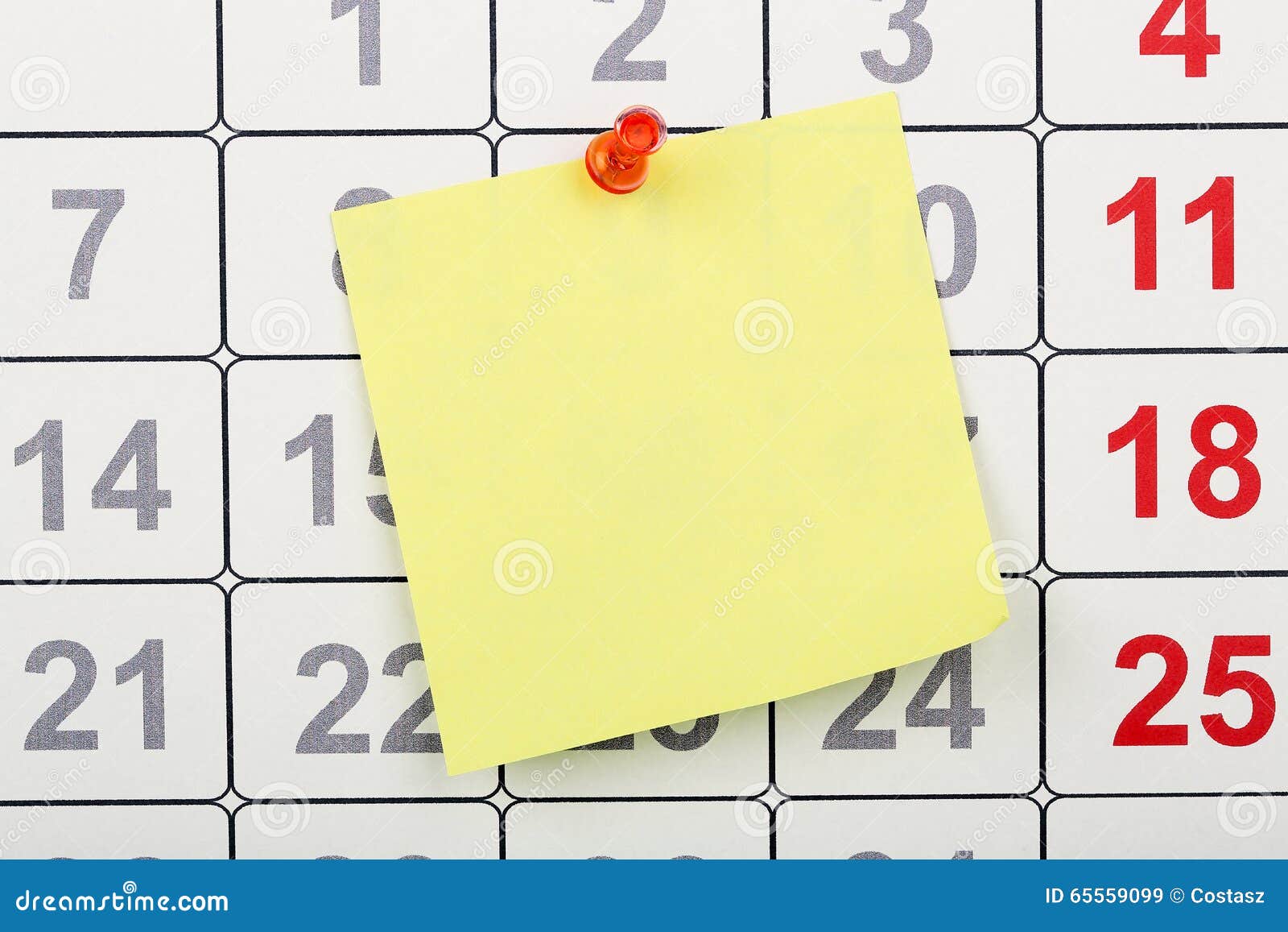 Nota sobre calendario imagen de archivo. Imagen de lista - 65559099