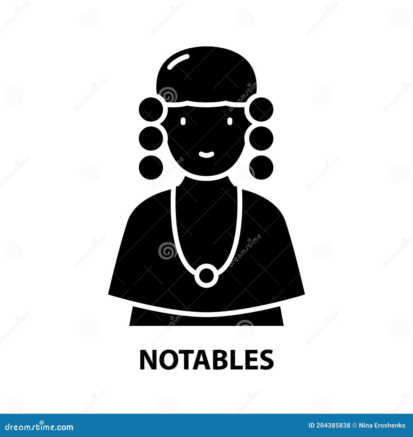 Notables Icon, Black Vector Sign with Editable Strokes, Concept ...