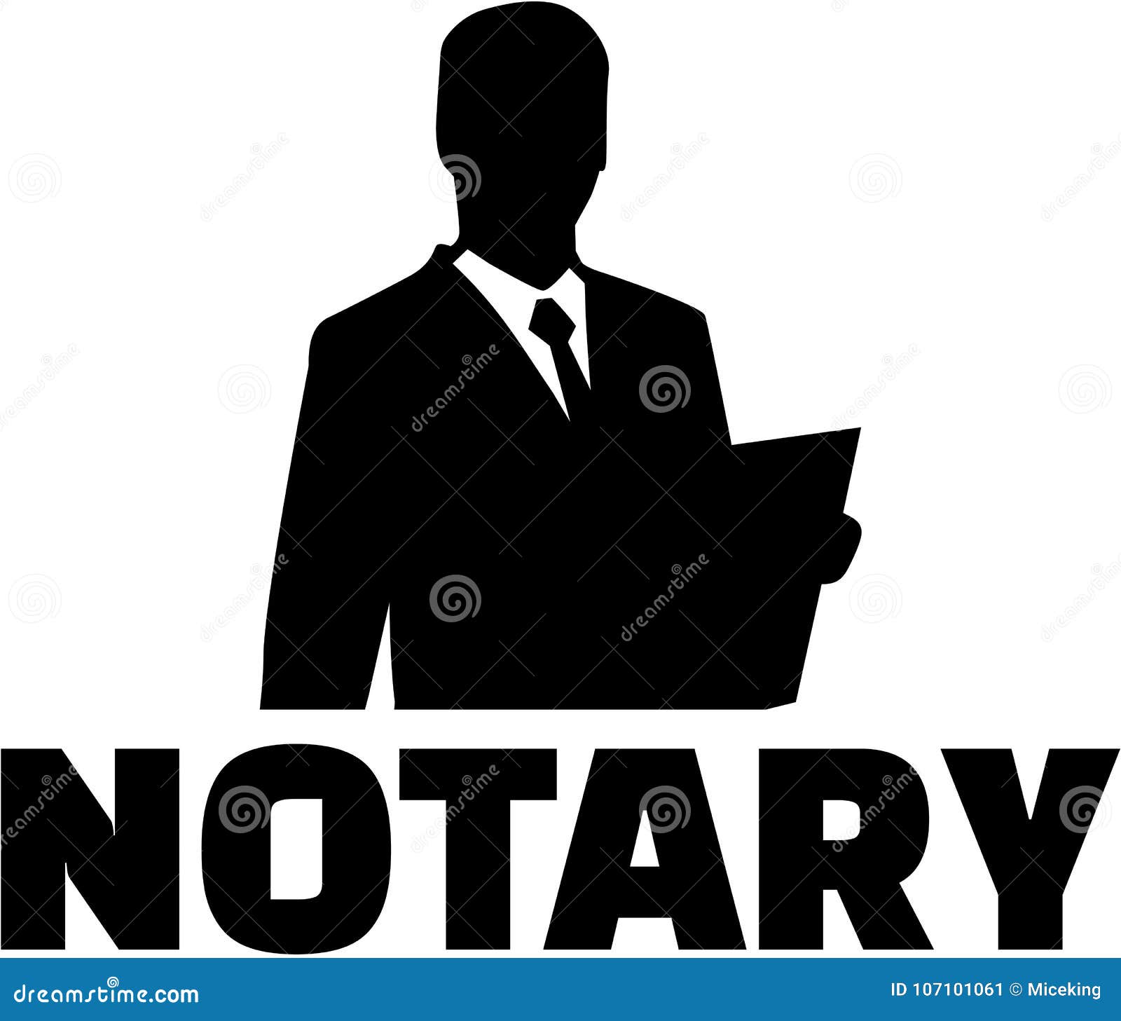 Notarius Publicukontur Med Jobbtitel Vektor Illustrationer ...
