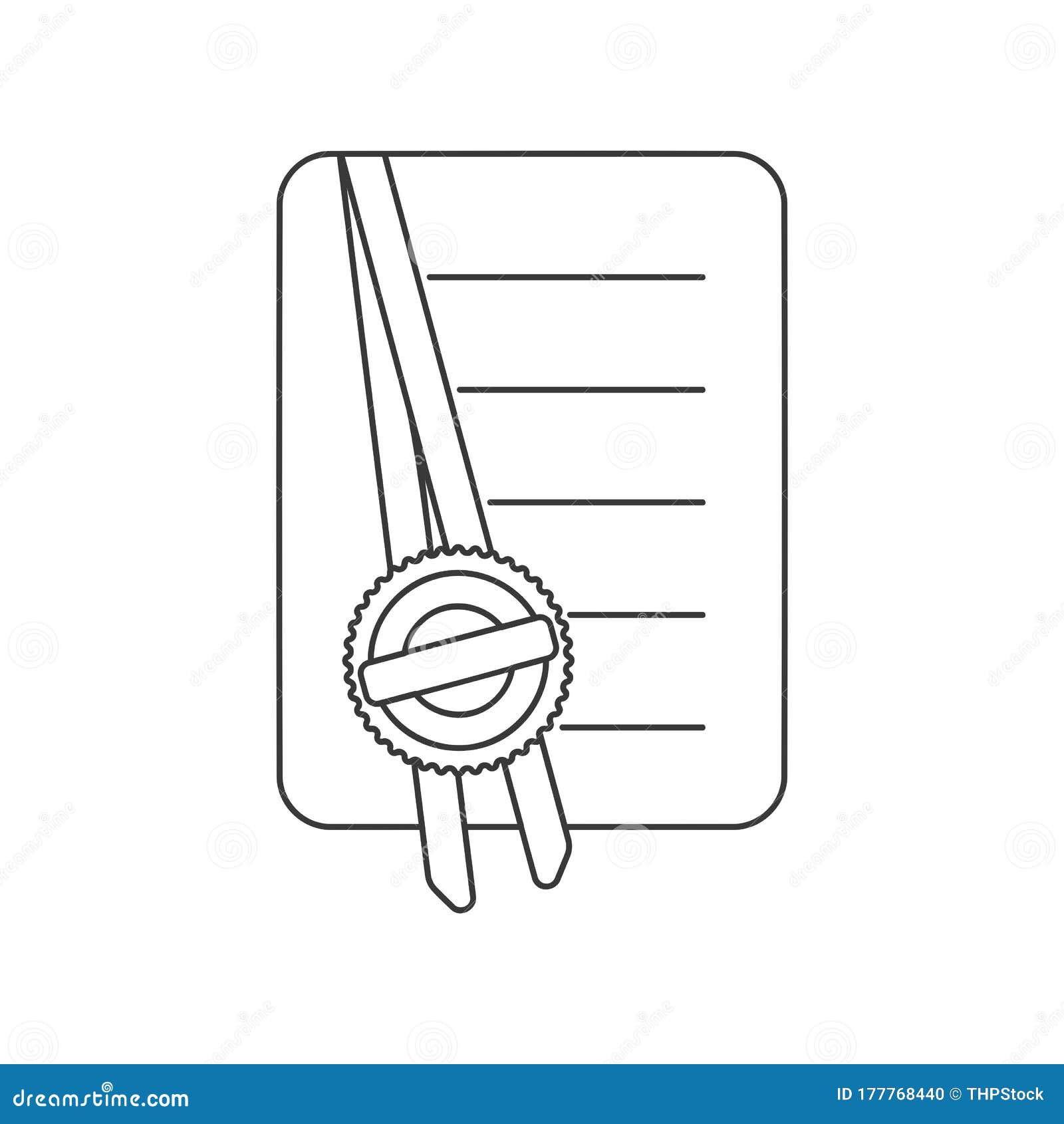 Notarized Document Icon Vector Stock Vector - Illustration of file ...