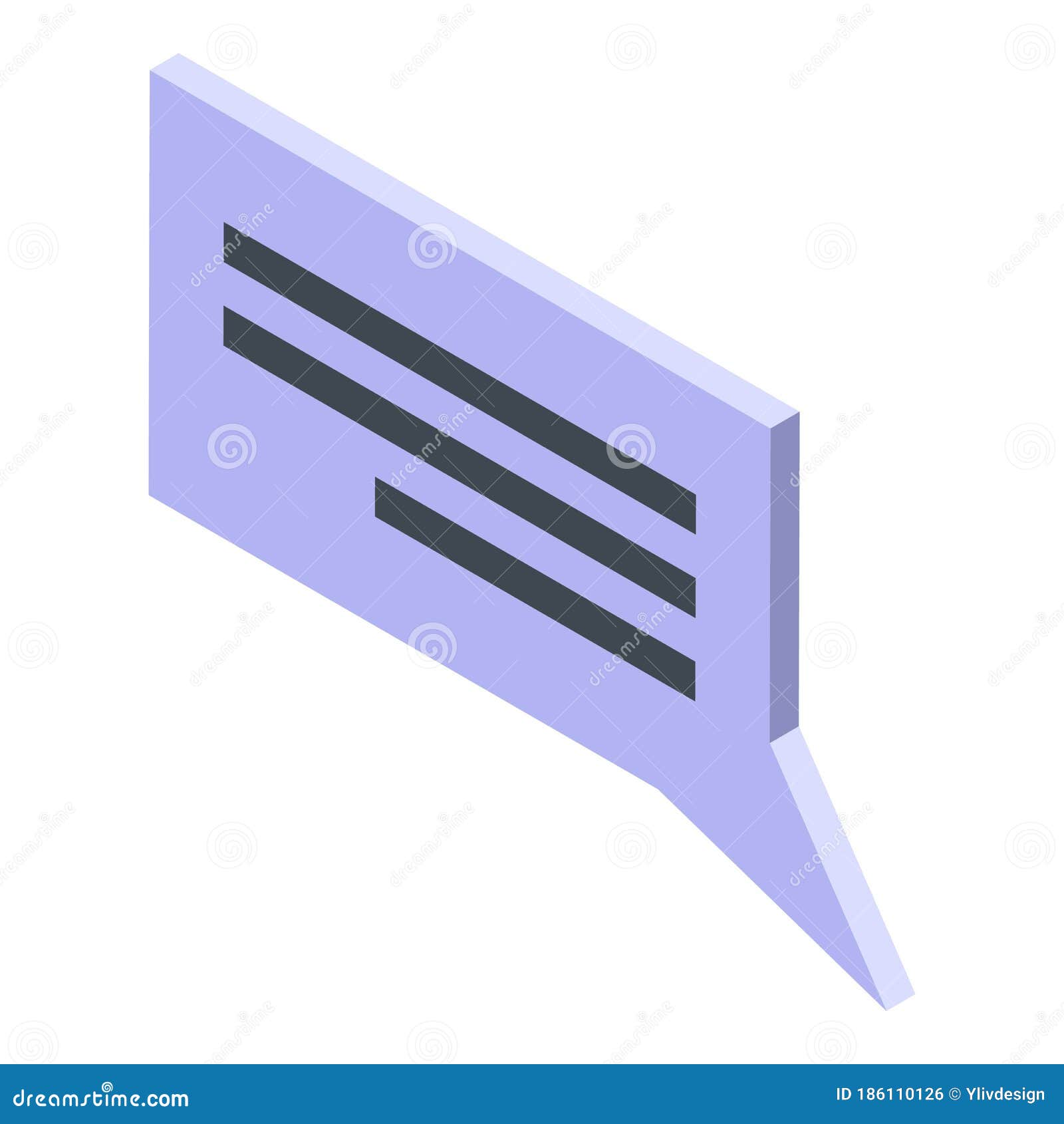 Notary Chat Bulb Icon, Isometric Style Stock Vector - Illustration of ...