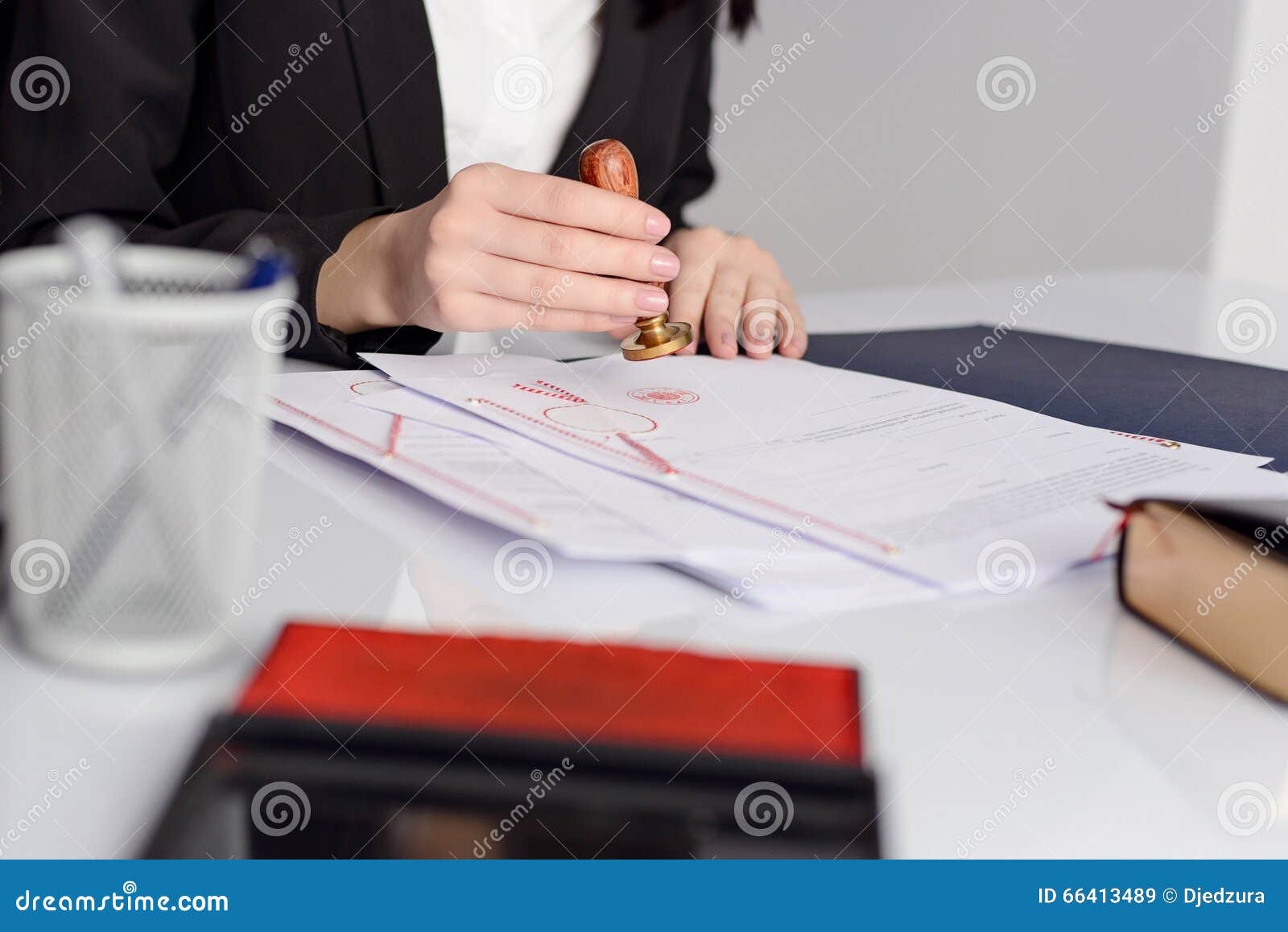 Notary Notarize Testament at Notary Public Office Stock Image - Image ...
