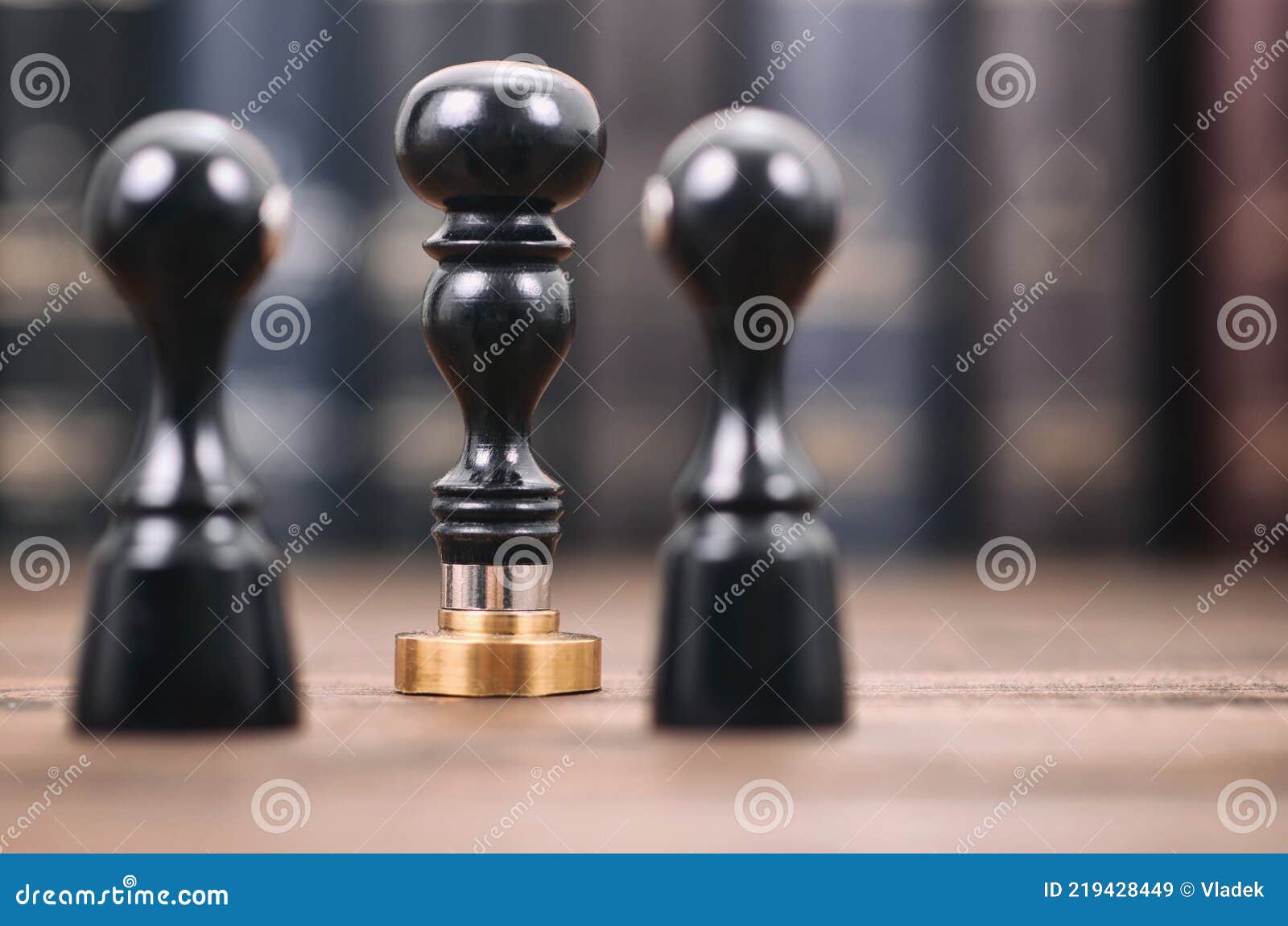 Notary Seals on the Wooden Background Stock Image - Image of document ...