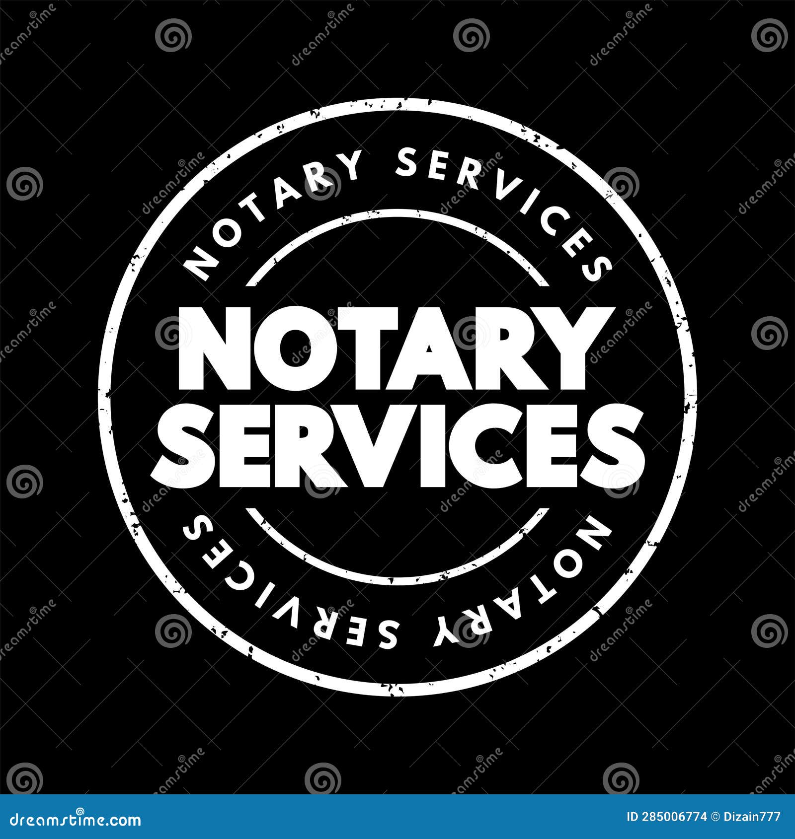 Notary Services Text Stamp, Concept Background Stock Photo - Image of ...