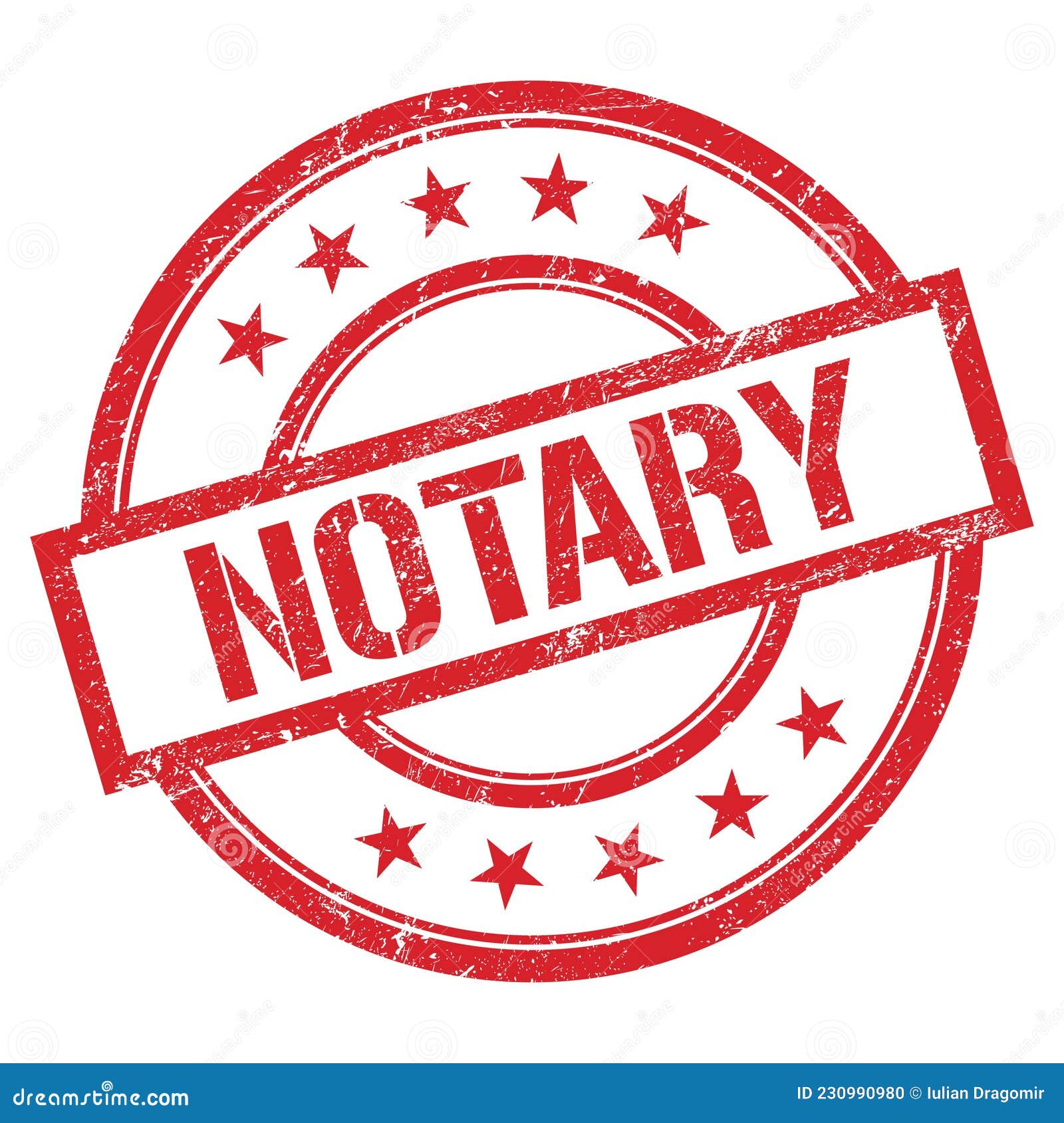 NOTARY Text Written on Red Vintage Stamp Stock Illustration ...