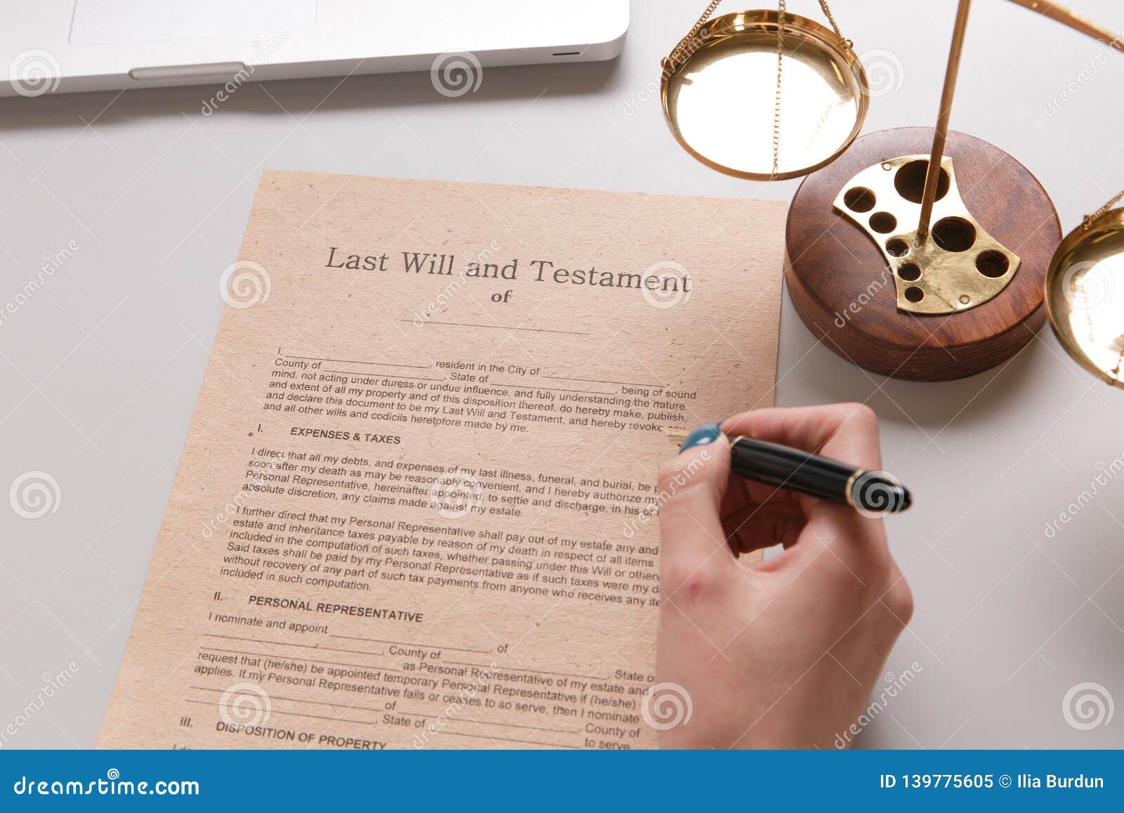 Notary Woman Writing by the Pen on the Documents Stock Image - Image of ...