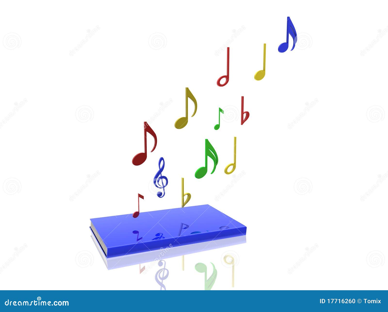 Notas 3d musicais ilustração stock. Ilustração de isolado - 17716260