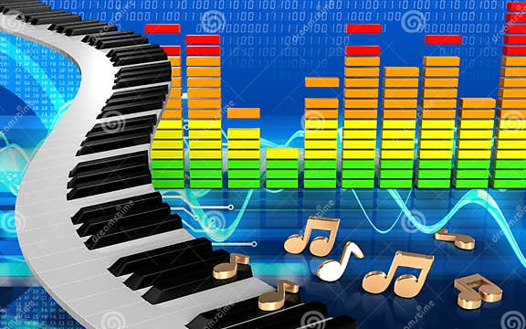 Notas Audios Del Espectro 3d Stock de ilustración - Ilustración de plan, curva: 97992704