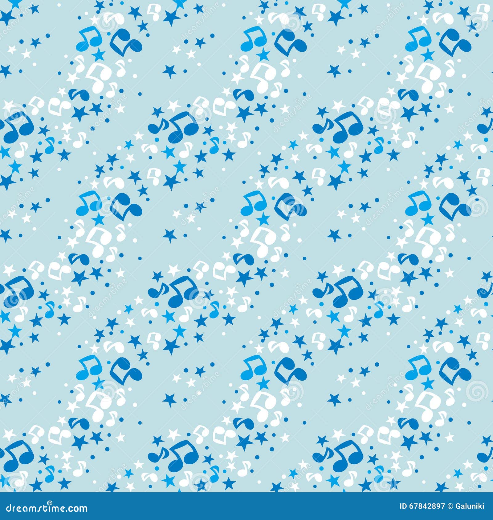 Notas azules coloridas ilustración del vector. Ilustración de azul ...